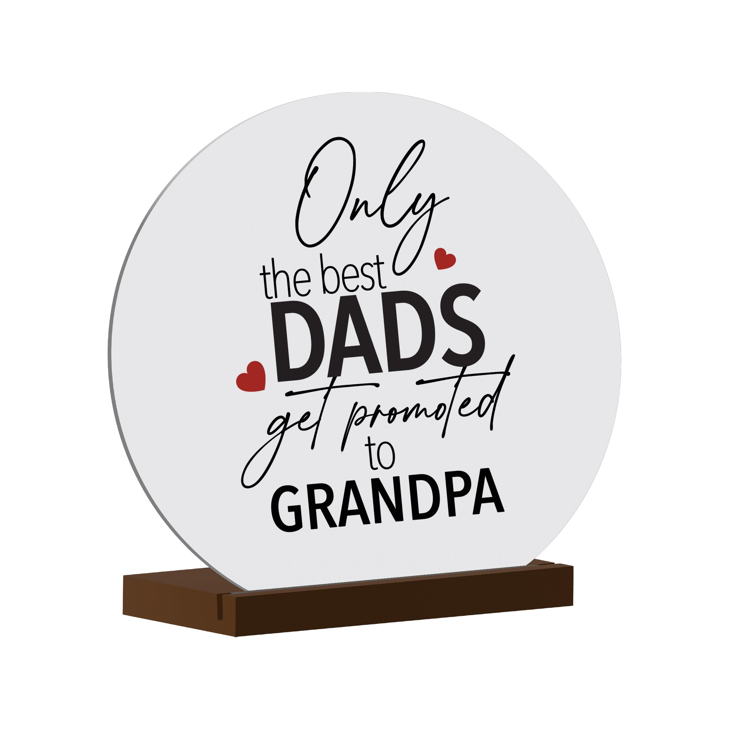 LifeSong Milestones White Round Sign w/ Base Birthday Gifts for Grandpa ...