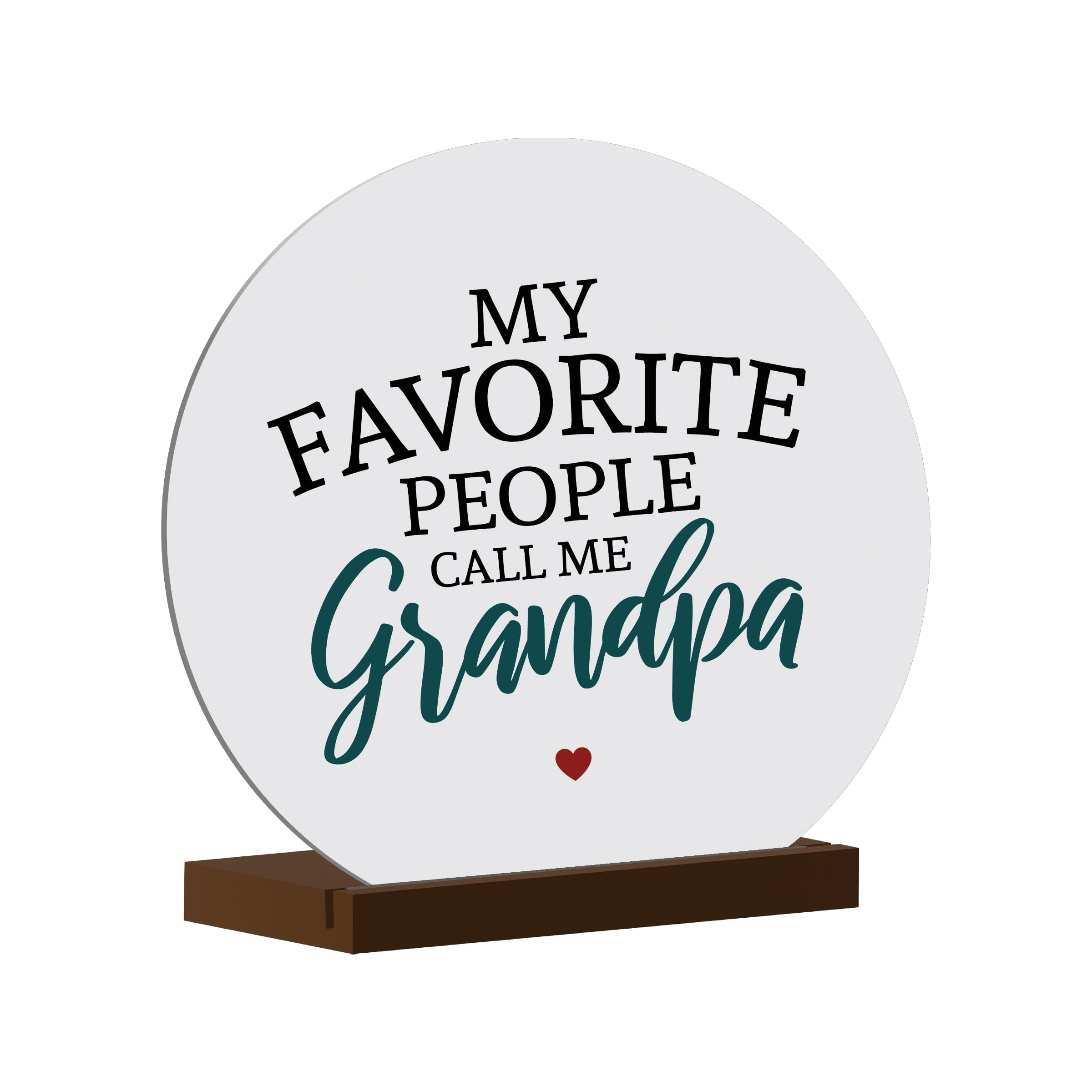 LifeSong Milestones White Round Sign w/ Base Birthday Gifts for Grandpa ...