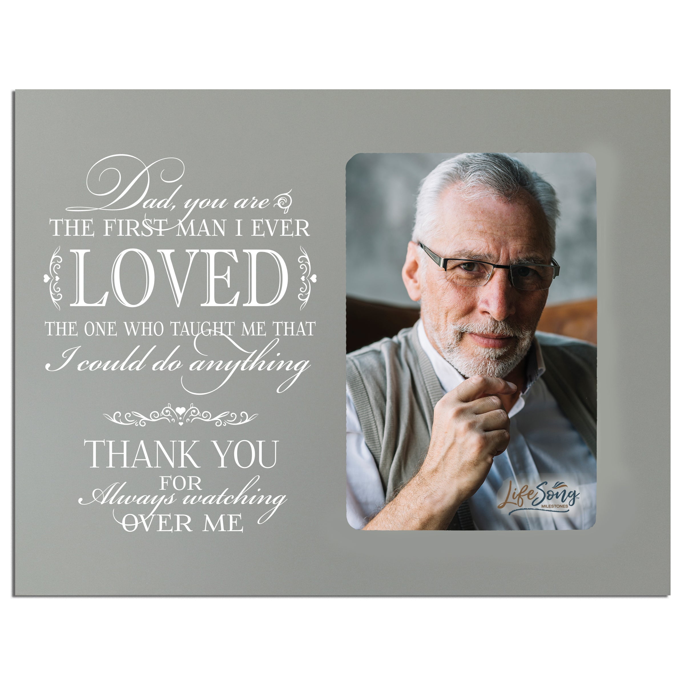 LifeSong Milestones Wood Memorial Dad Keepsake Tabletop Picture Frame ...