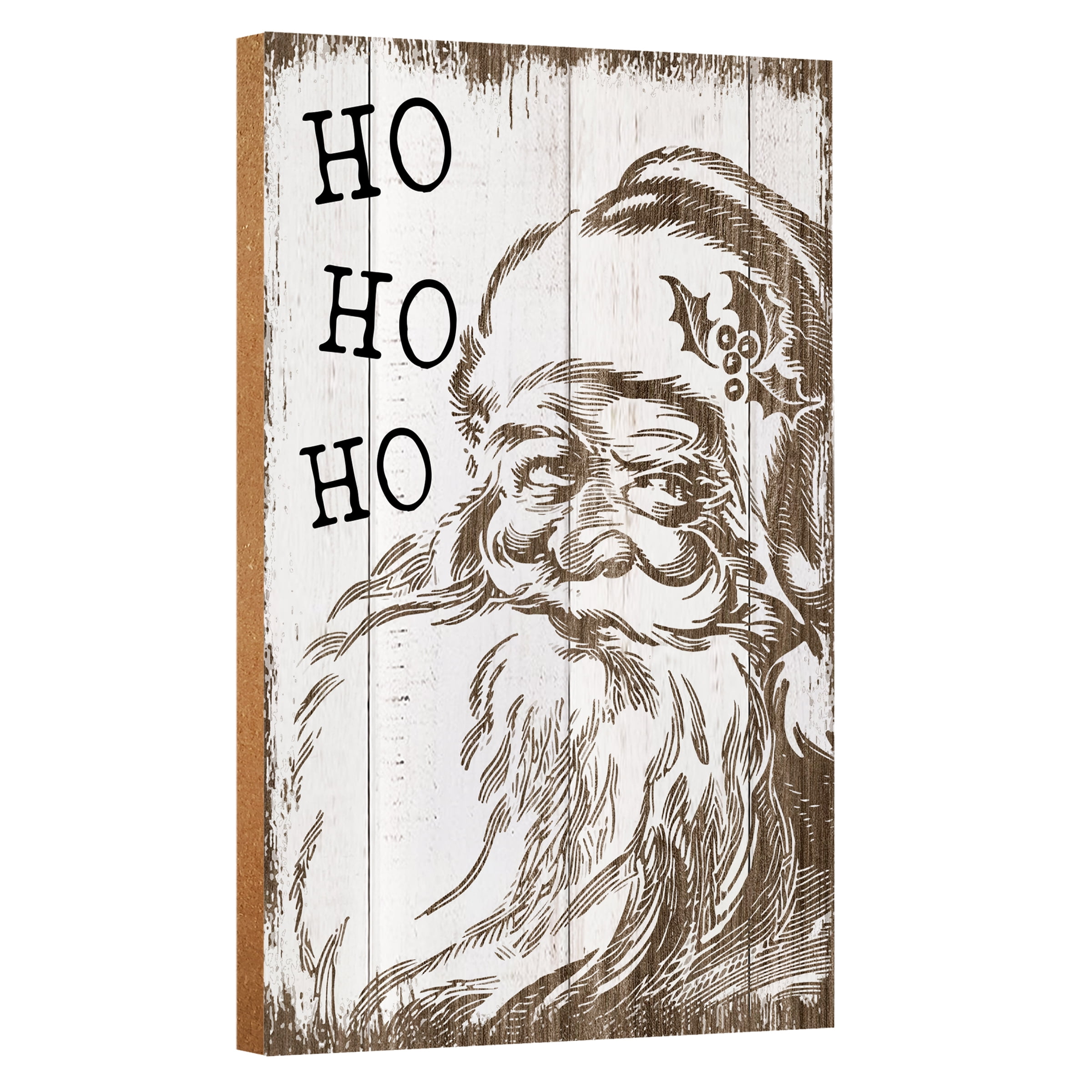LifeSong Milestones Wood Santa Sign Christmas Decorations Indoor for ...
