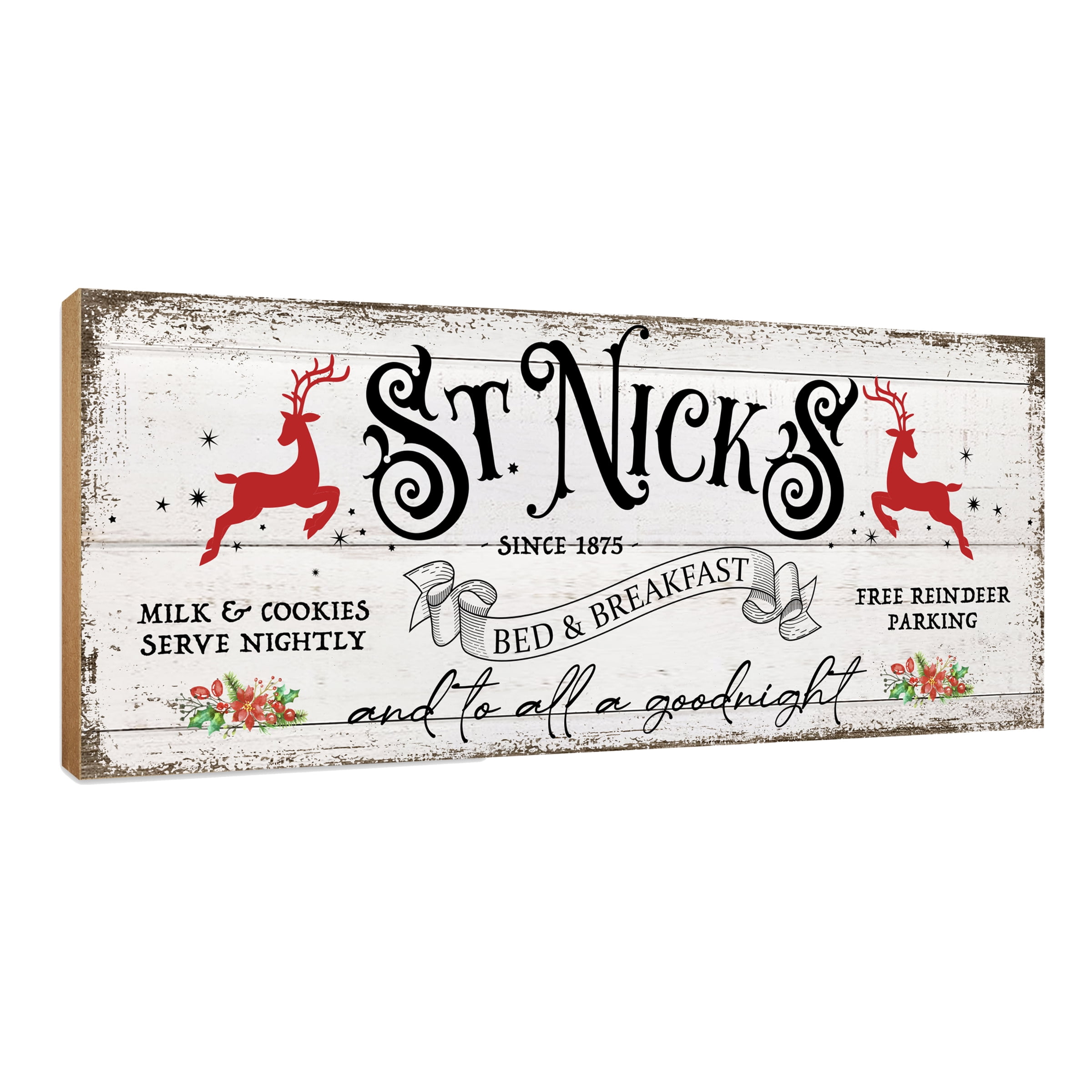 LifeSong Milestones Wood St. Nicks Tabletop Sign Christmas Decorations ...
