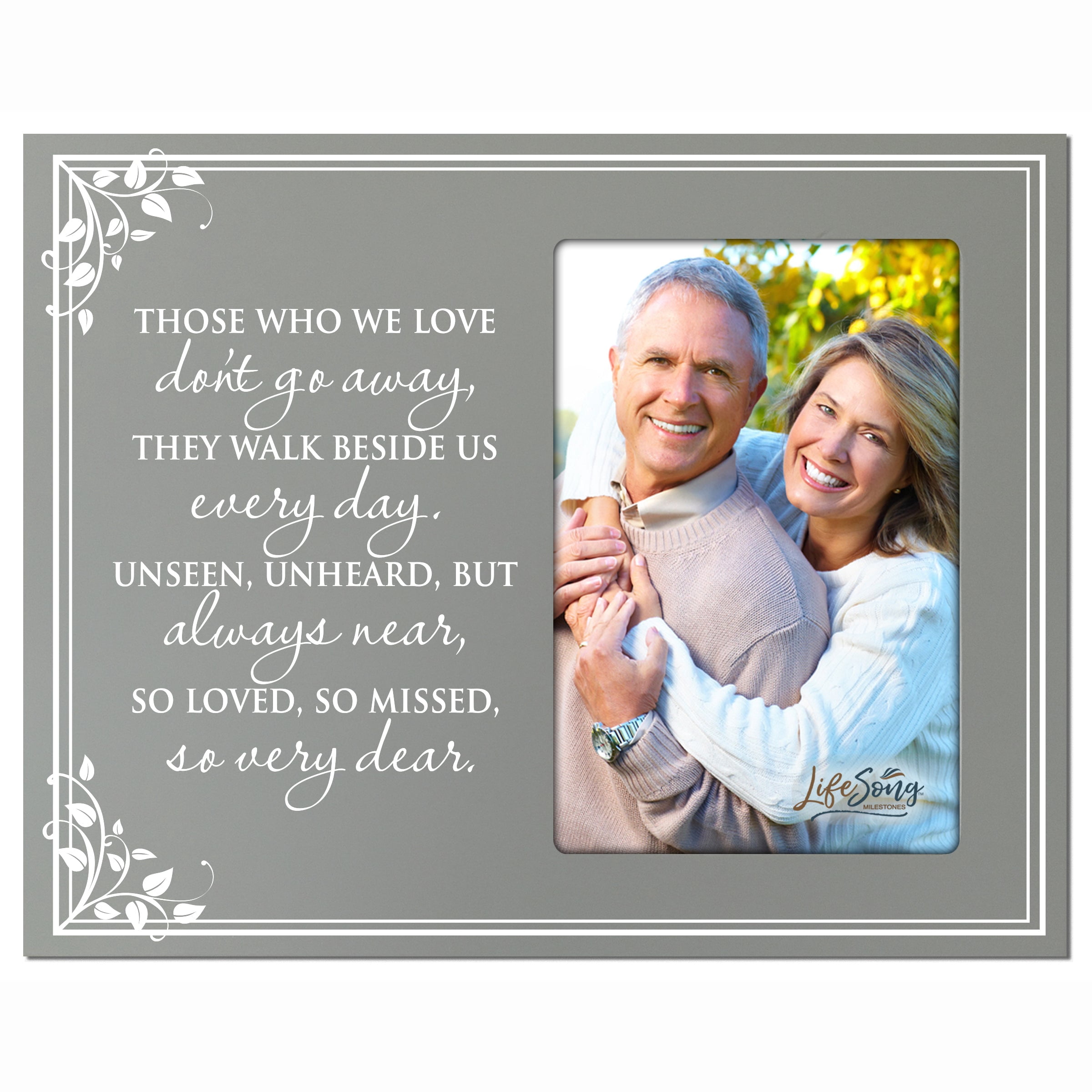 LifeSong Milestones Wood Sympathy Tabletop Picture Frame Holds 4x6 ...