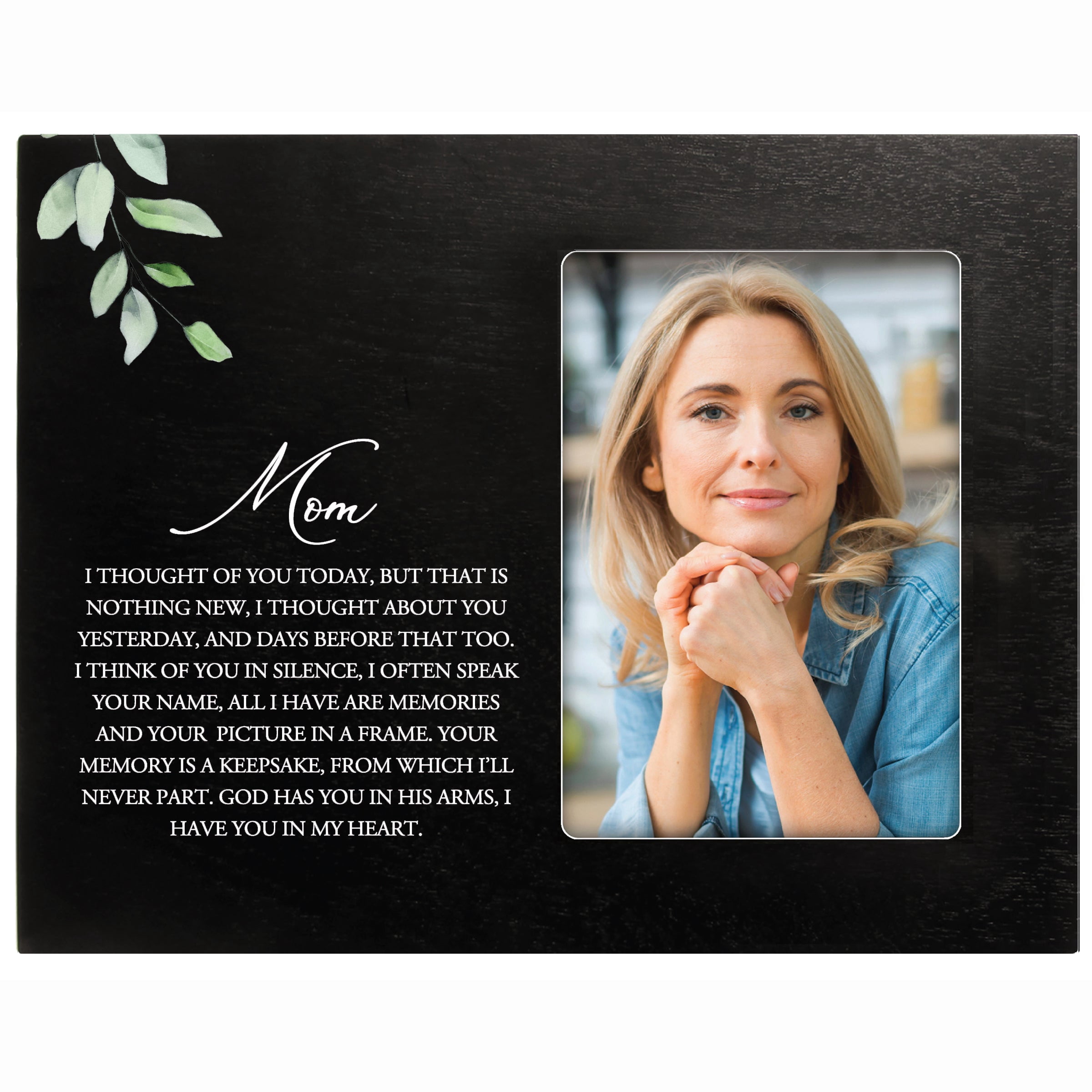 LifeSong Milestones Wood Tabletop 8x10 Picture Frame for Sympathy Gifts ...