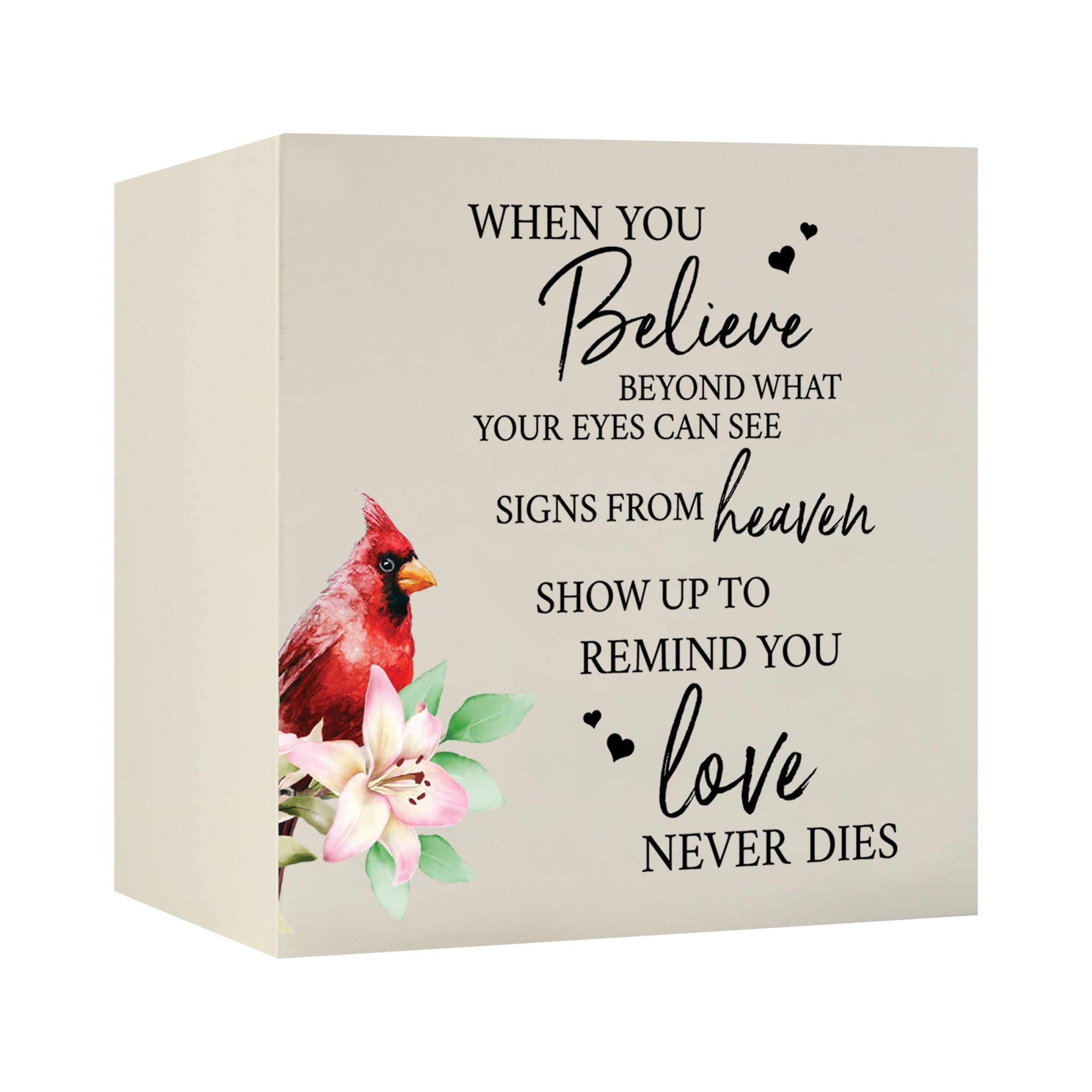 LifeSong Milestones Wooden Ivory Shadow Box Urns for Adult Cremation ...