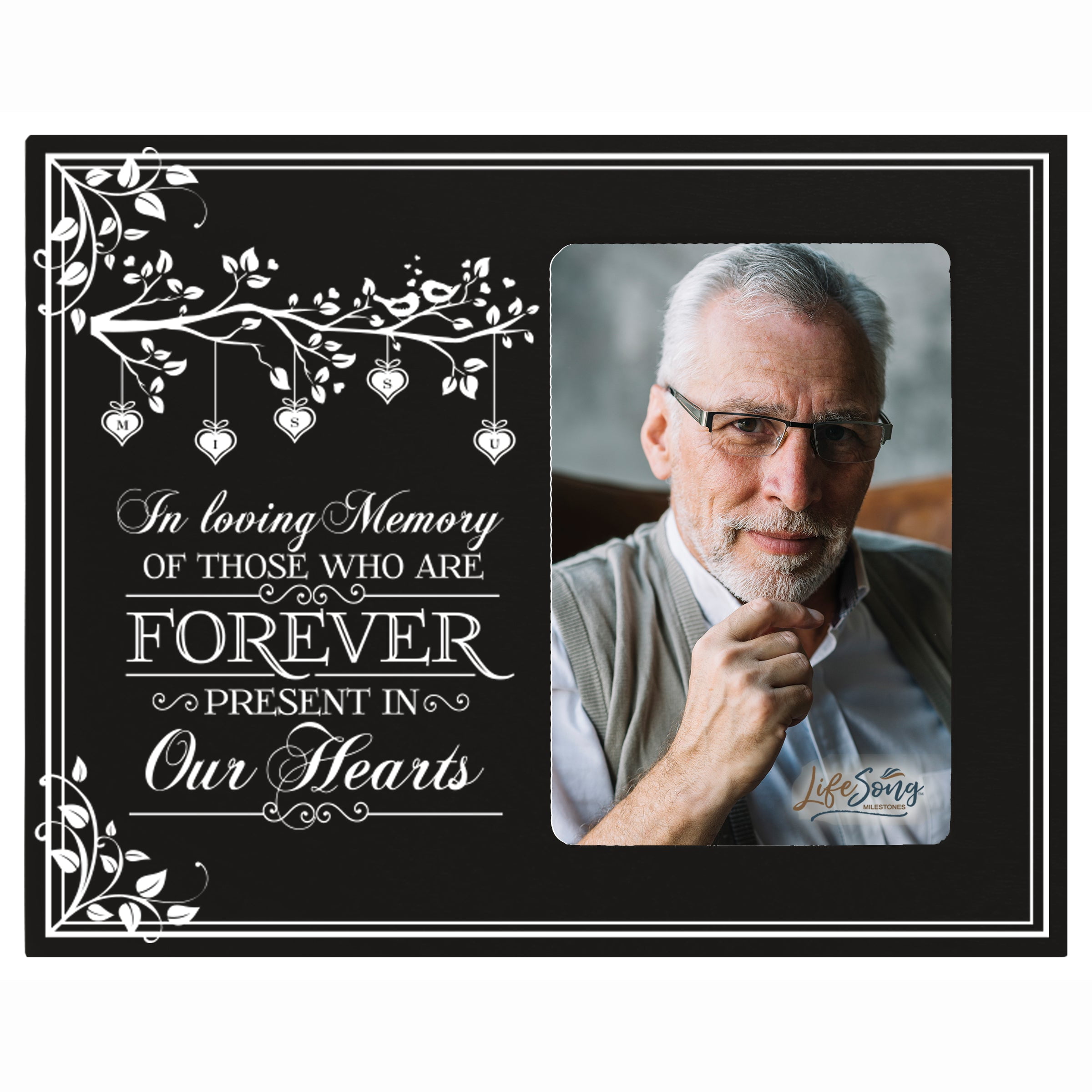 LifeSong Milestones Wooden Memorial 8x10 Picture Frame Holds 4x6 Photo ...