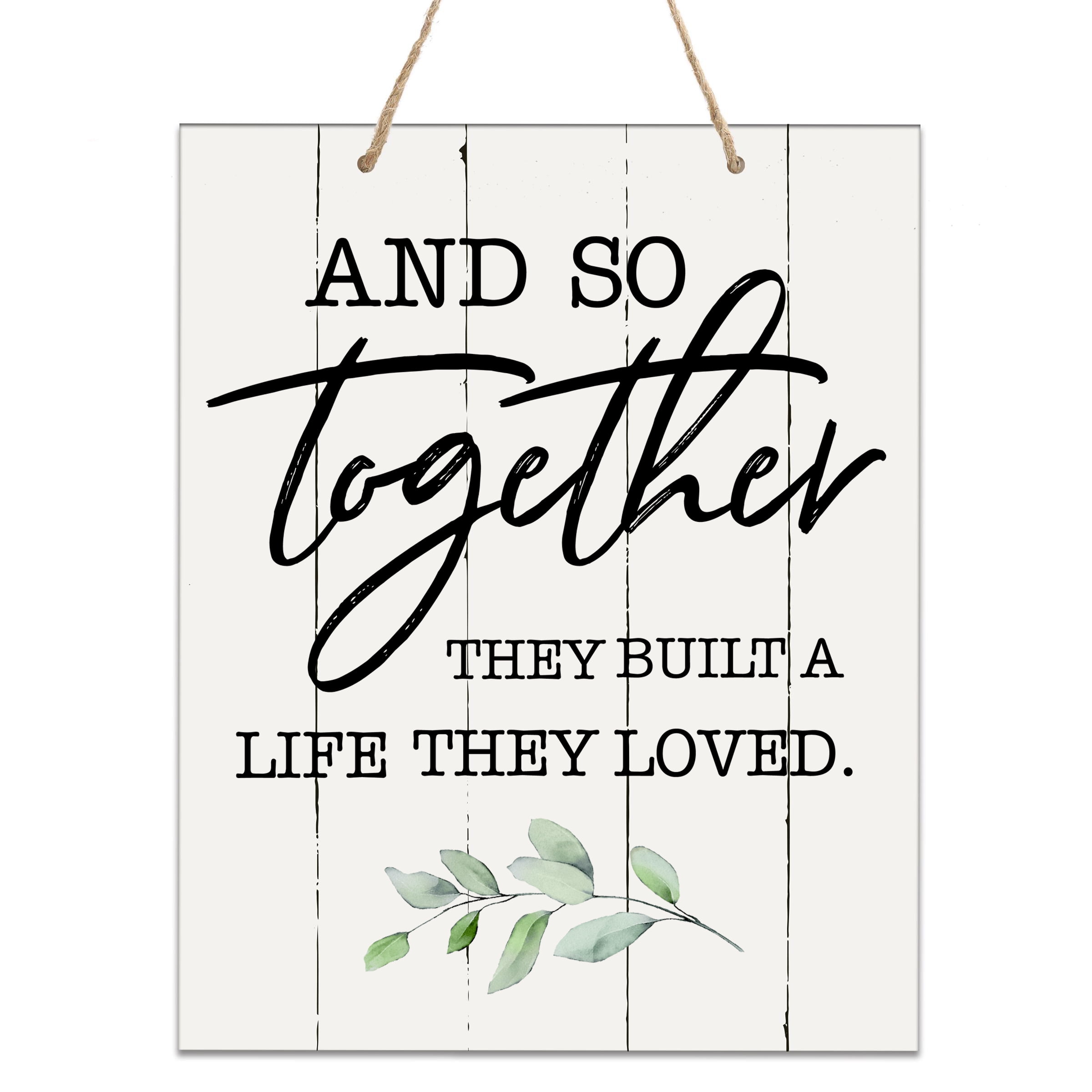 LifeSong Milestones Wooden Wall Hanging Inspirational Signs Home ...