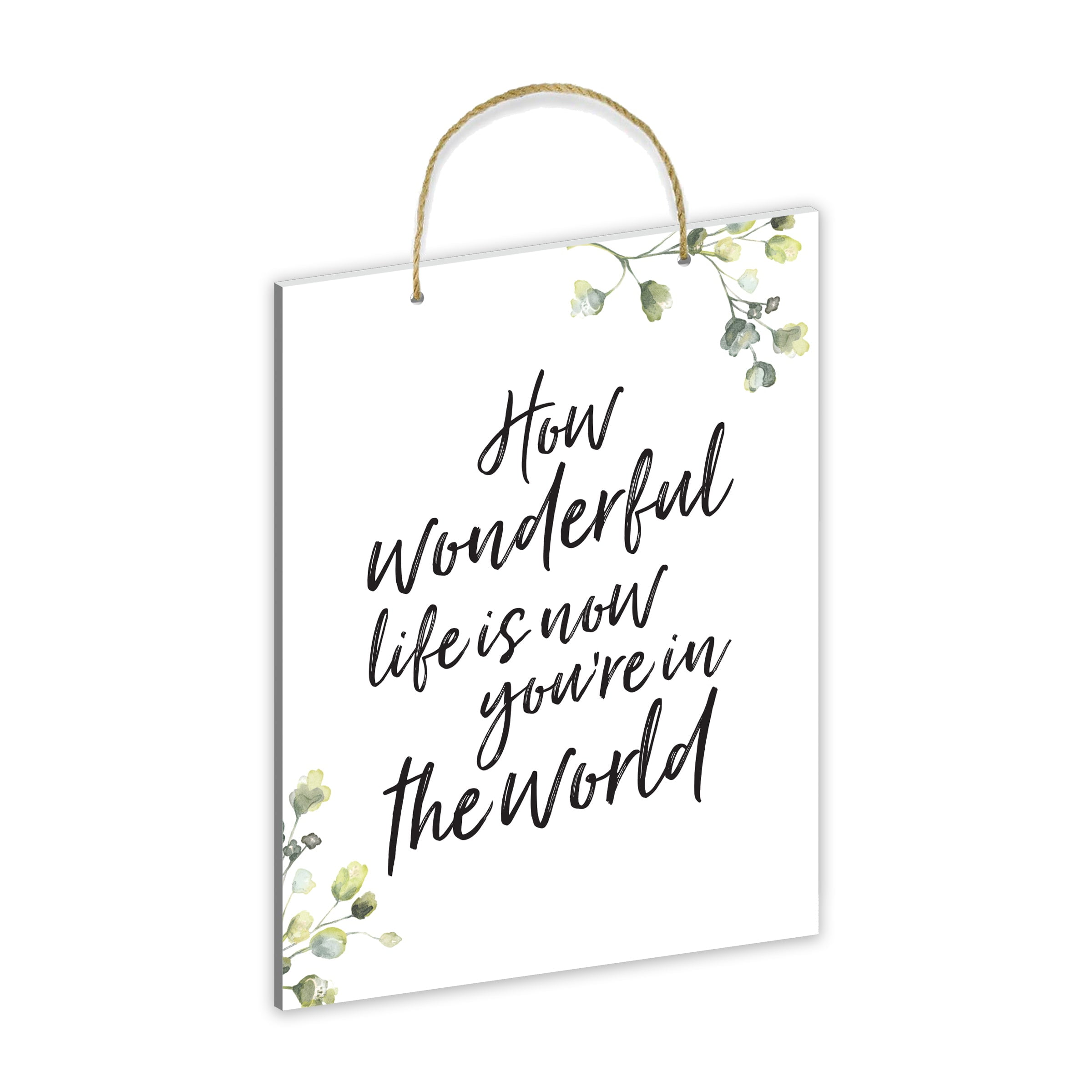 LifeSong Milestones Wooden Wall Hanging Sign with Rope for House Decor ...