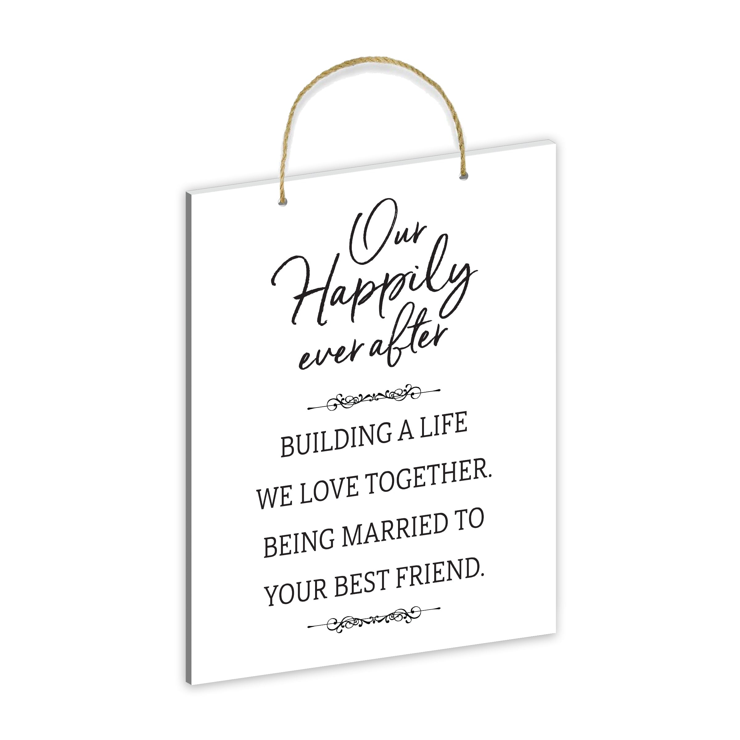 LifeSong Milestones Wooden Wall Hanging Sign with Rope for House Decor ...