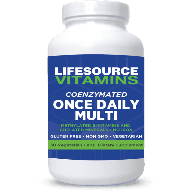 LifeSource Vitamins Coenzymated Once Daily Multi - 30 Veg Capsules, Methylated B-Vitamins ...