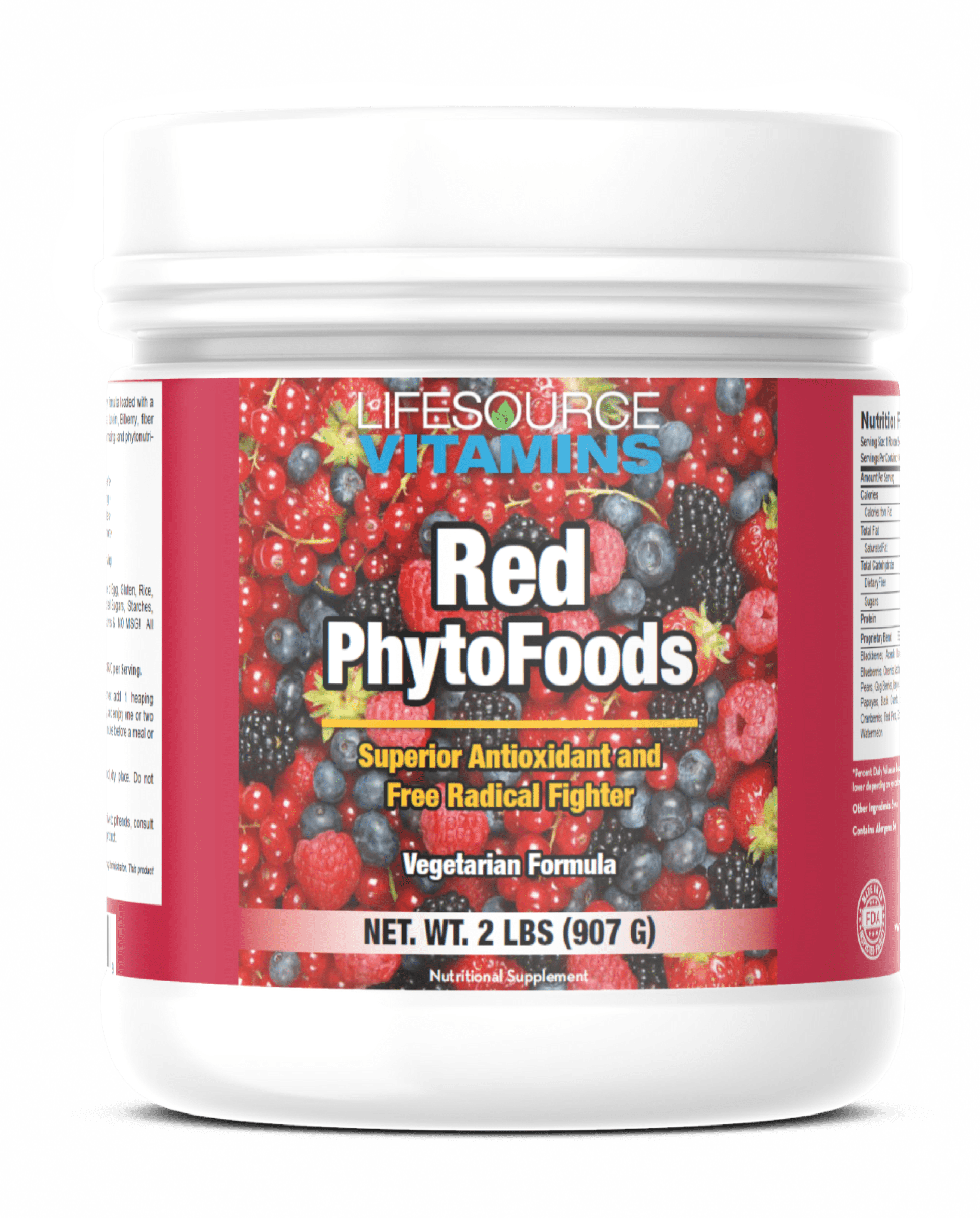 LifeSource Vitamins Red Phyto Foods 2 lb Powder - 106 Servings - 9 ...