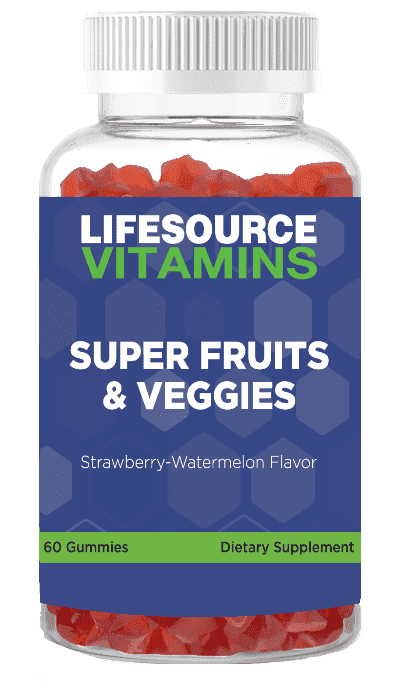 LifeSource Vitamins Super Fruits & Veggies Gummies - Tasty Strawberry ...