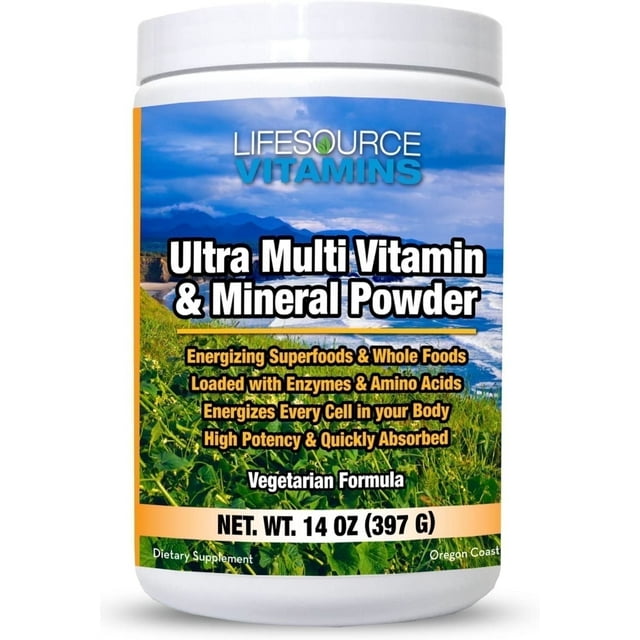 LifeSource Vitamins Ultra Mineral & Multivitamin Powder with Superfoods ...