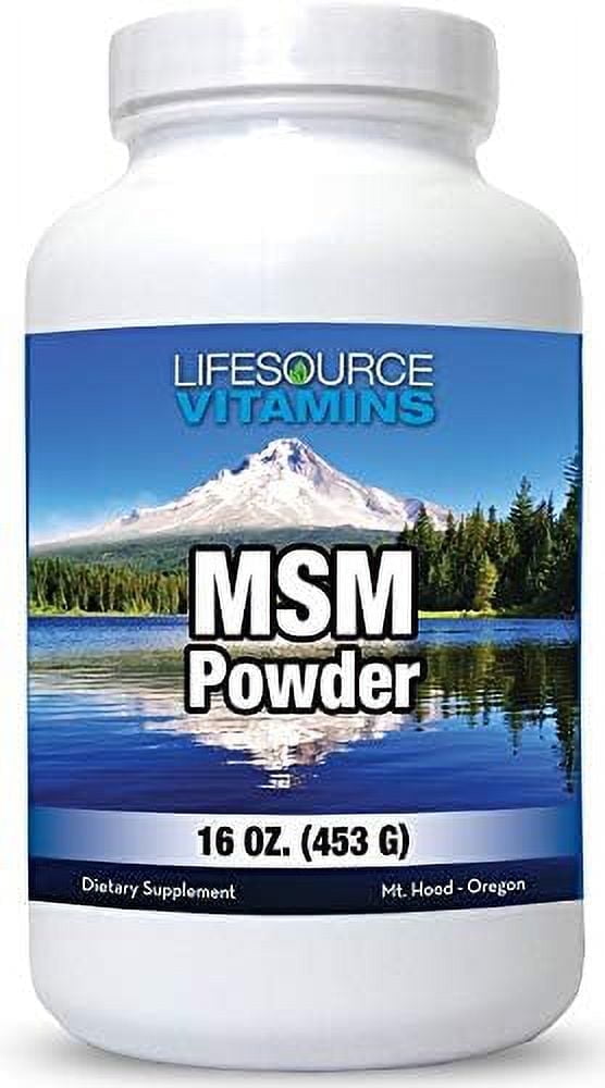 LifeSource Vitamins MSM Powder - 16 oz - 226 Servings - 2,000 mg Per ...