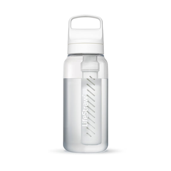 LifeStraw Go Series Water Filter Bottle, 1L, Clear with 2-Stage Filter ...