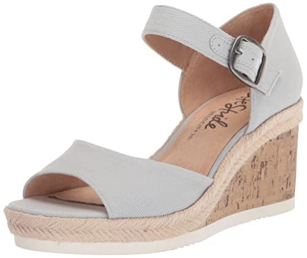 LifeStride Women's Wide Width Open Toe Go for It Espadrille Wedge ...