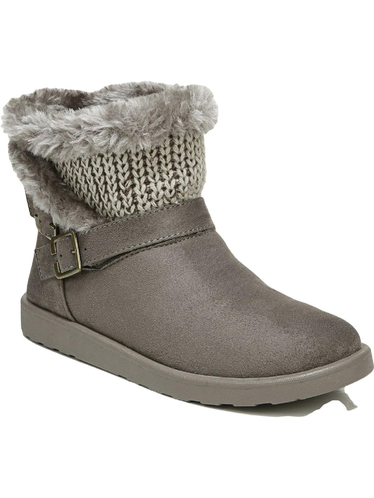 LifeStride Womens FLURRY Faux Leather Cold Weather Shearling Boots ...