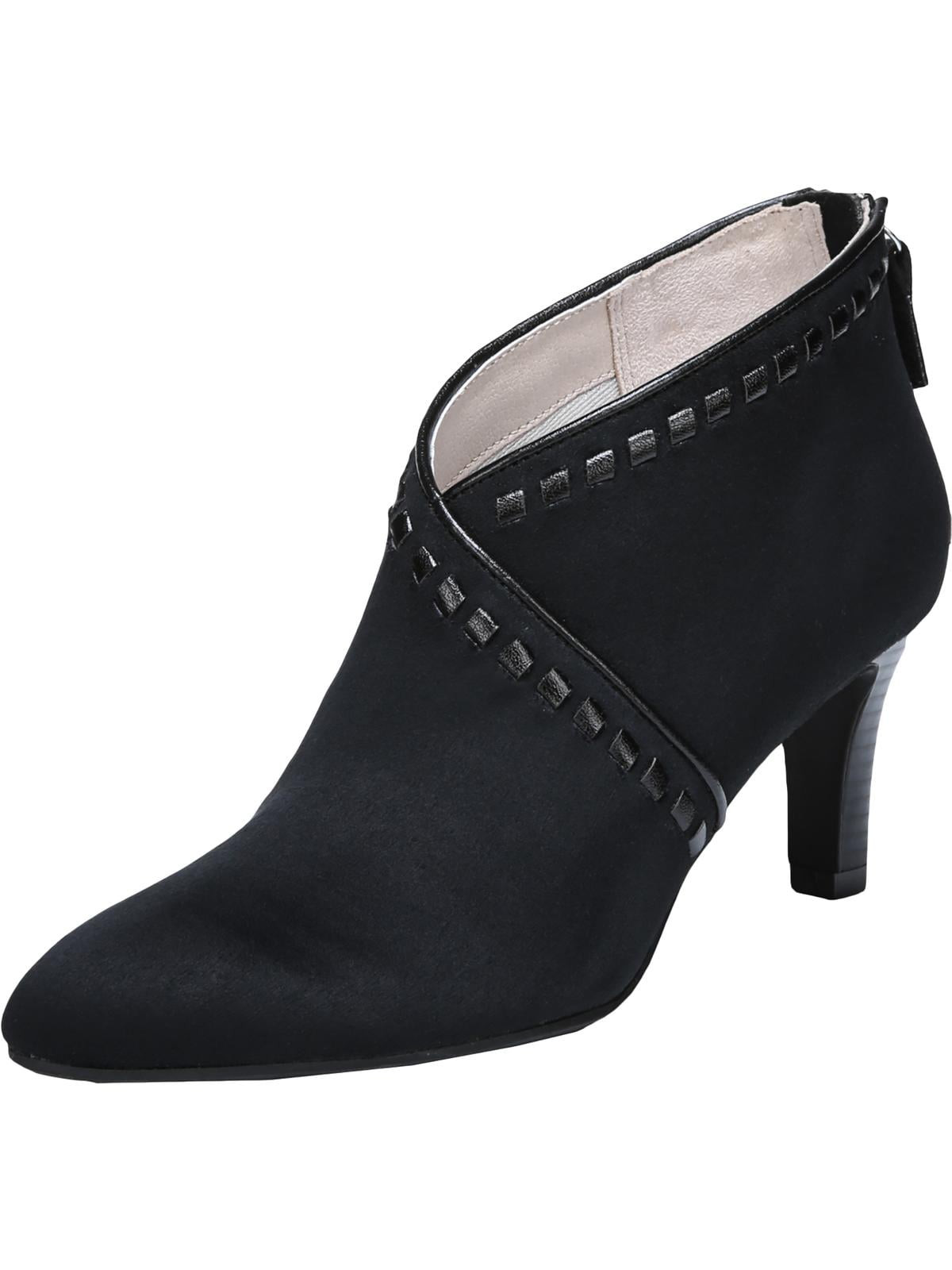 LifeStride Womens Giada Faux Suede Zipper Ankle Boots - Walmart.com