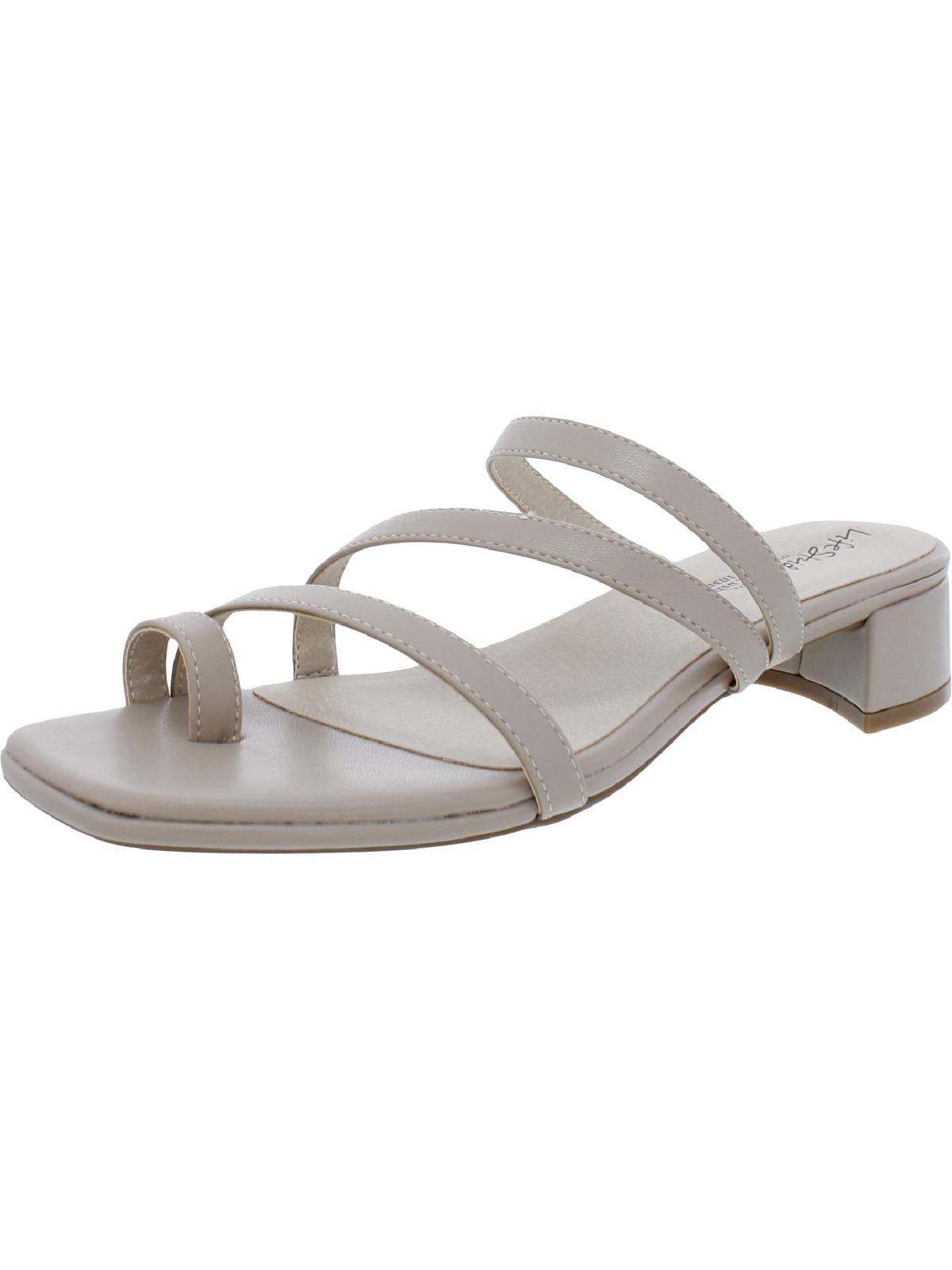 LifeStride Womens Jasmine Faux Leather Toe Loop Heels - Walmart.com