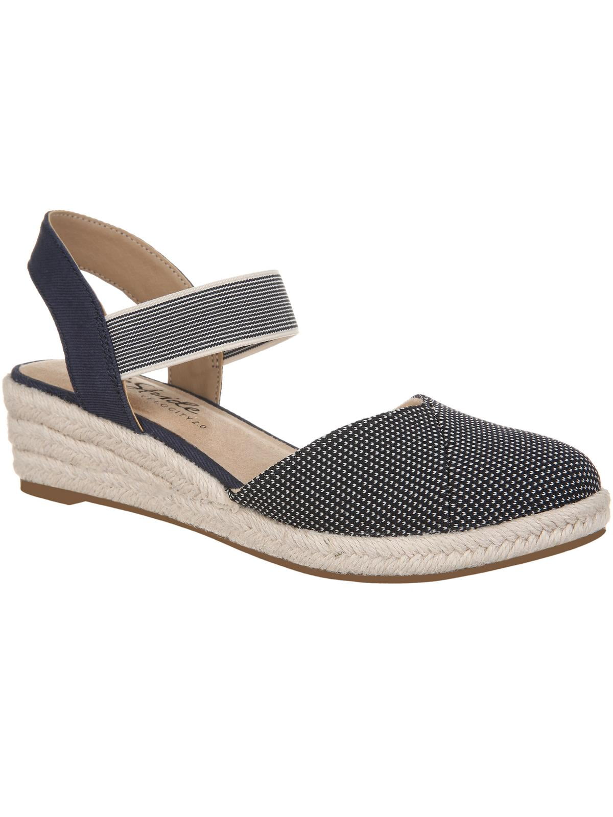 LifeStride Womens Kimmie Ankle Strap Closed Toe Wedge Sandals - Walmart.com