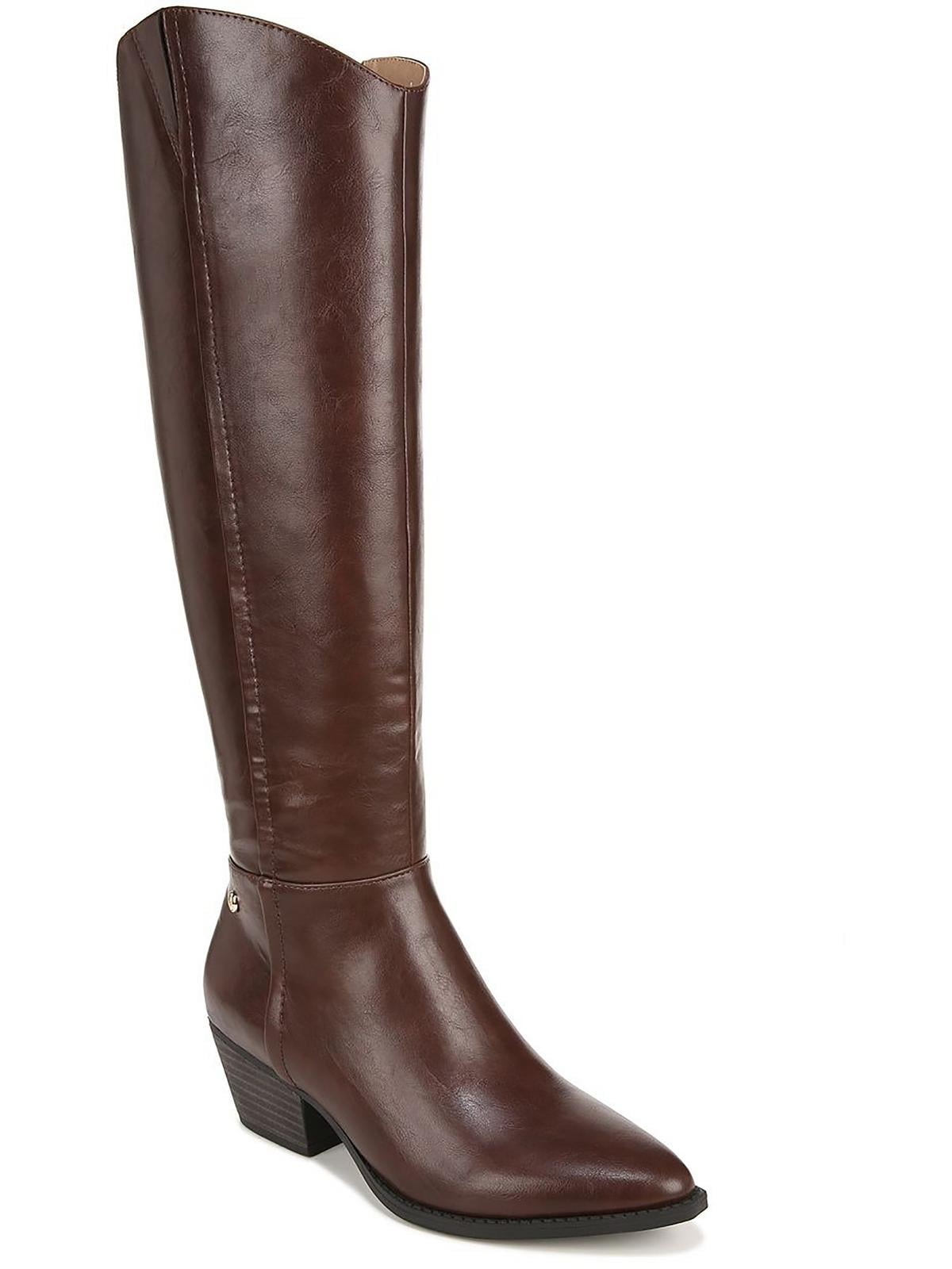 LifeStride Womens Reese Faux Leather Wide Calf Knee-High Boots ...