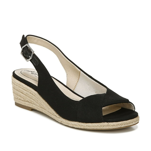 LifeStride Womens Socialite Espadrille Wedge Sandal - Medium & Wide ...