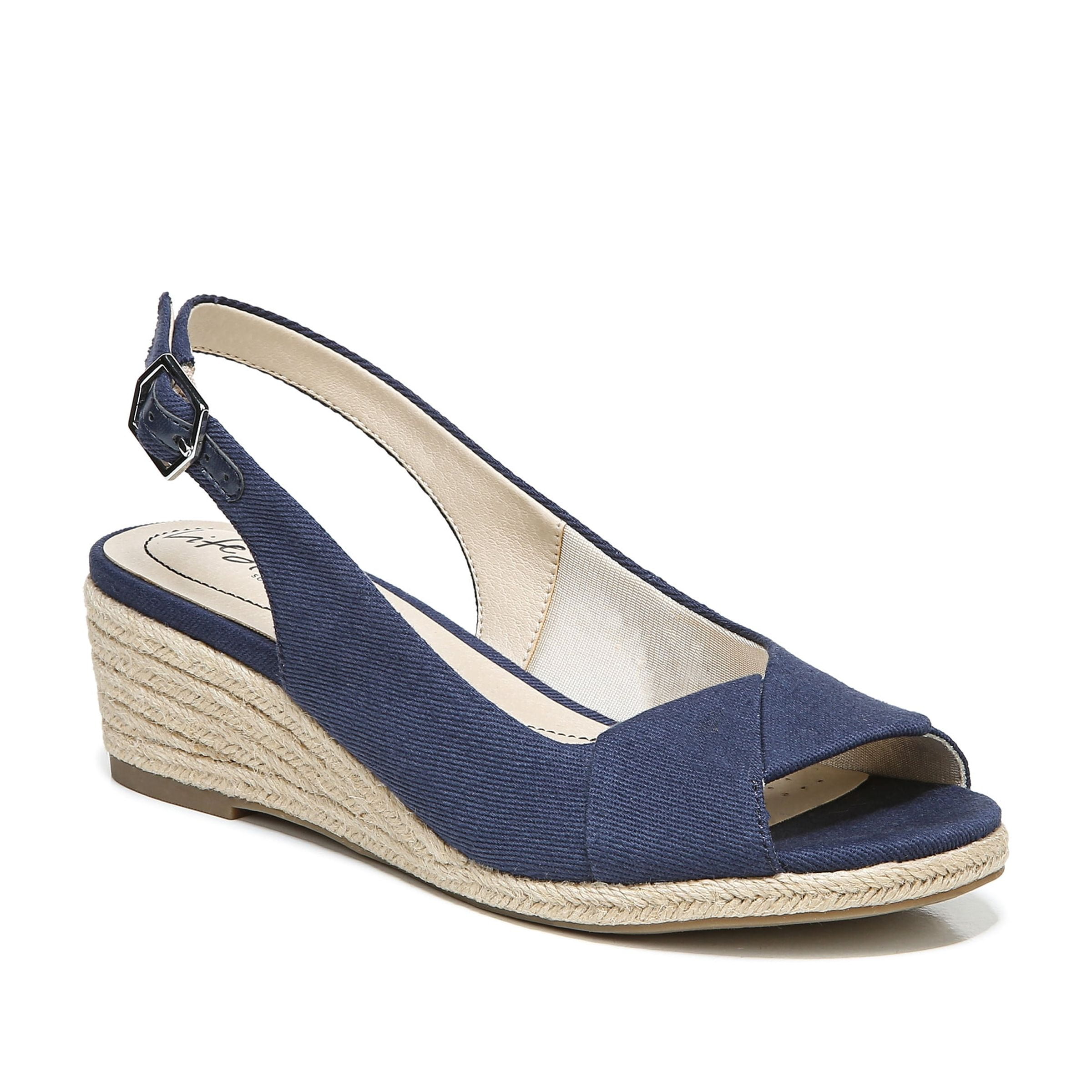 LifeStride Women's Socialite Espadrille Wedge Sandal - Medium & Wide ...