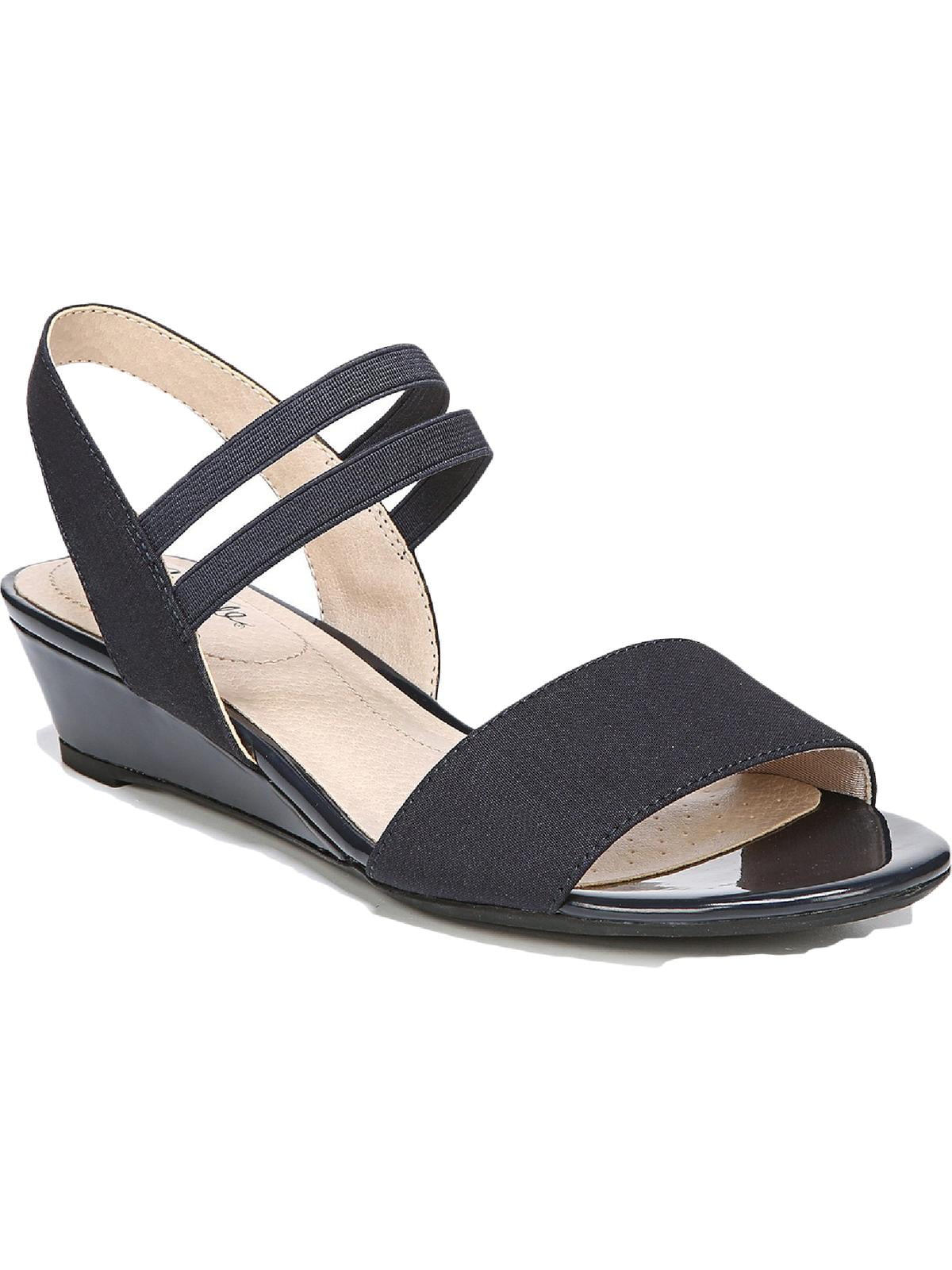 LifeStride Women's Shoe Adult Open Toe Slip On Ankle Strap Wedge ...