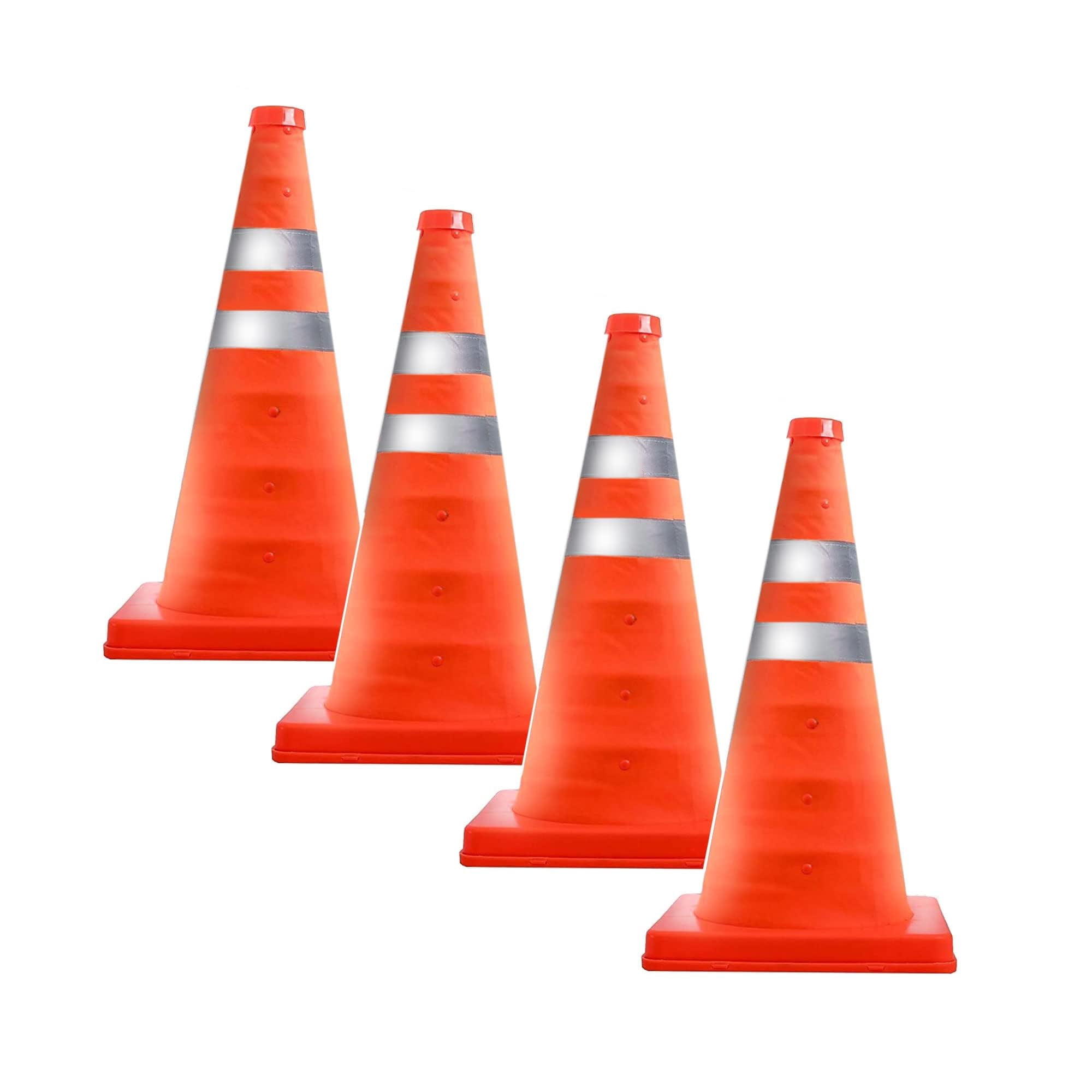 LifeSupplyUSA 15.5'' Collapsible Traffic Safety Cones, Bright Orange ...