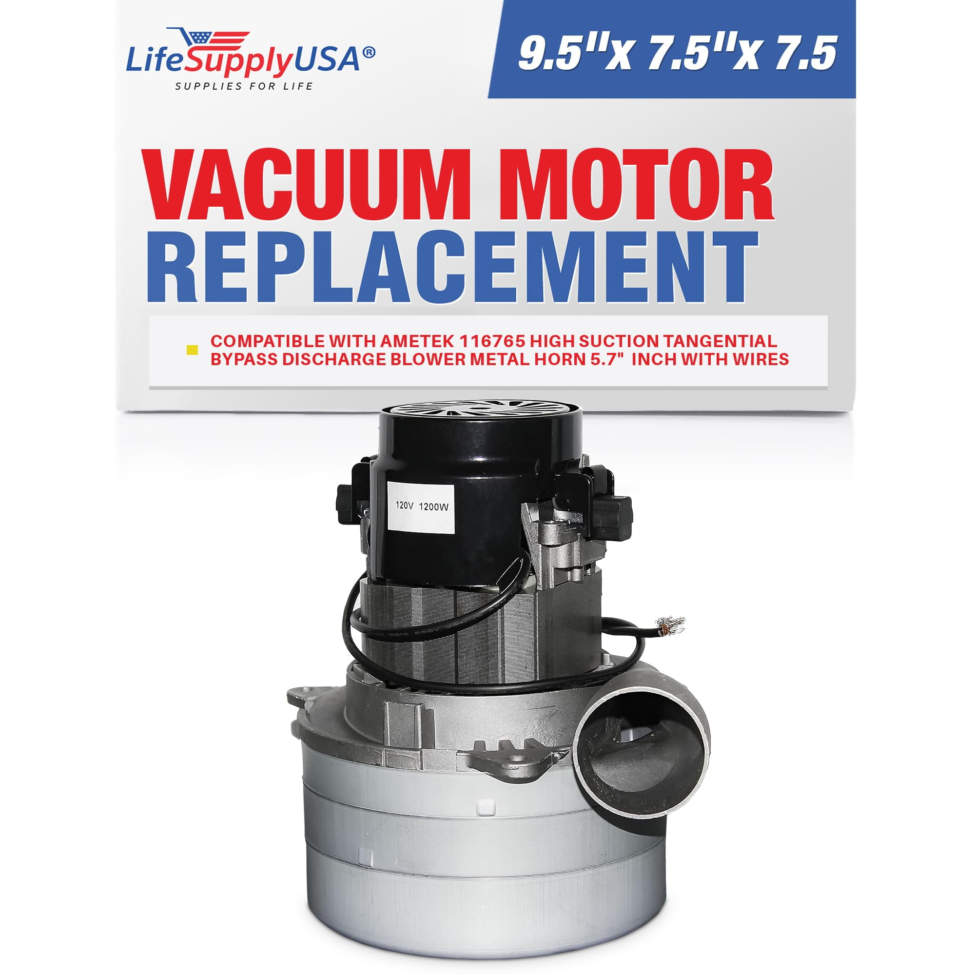 LifeSupplyUSA Central Vacuum 3 Stage Motor Compatible with Ametek ...