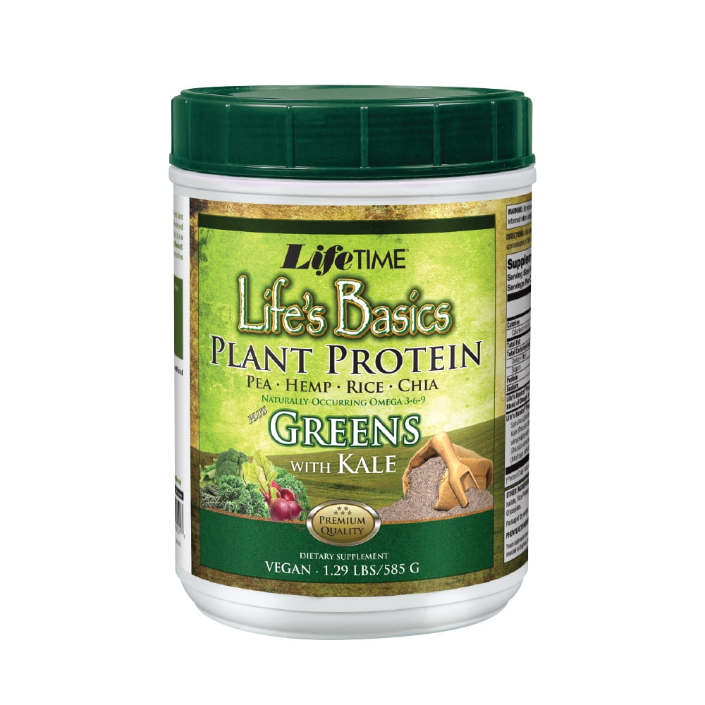 LifeTime Life Basic Vegan Superfood, Plant-Based Pea Protein Plus ...