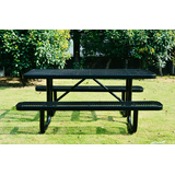 "LifeYard Large 6' Outdoor Picnic Table, Expanded Metal Frame, 72 ...