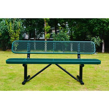 Innova Outdoor Patio 4 ft. Chippendale Cast Aluminum Park Bench - White ...