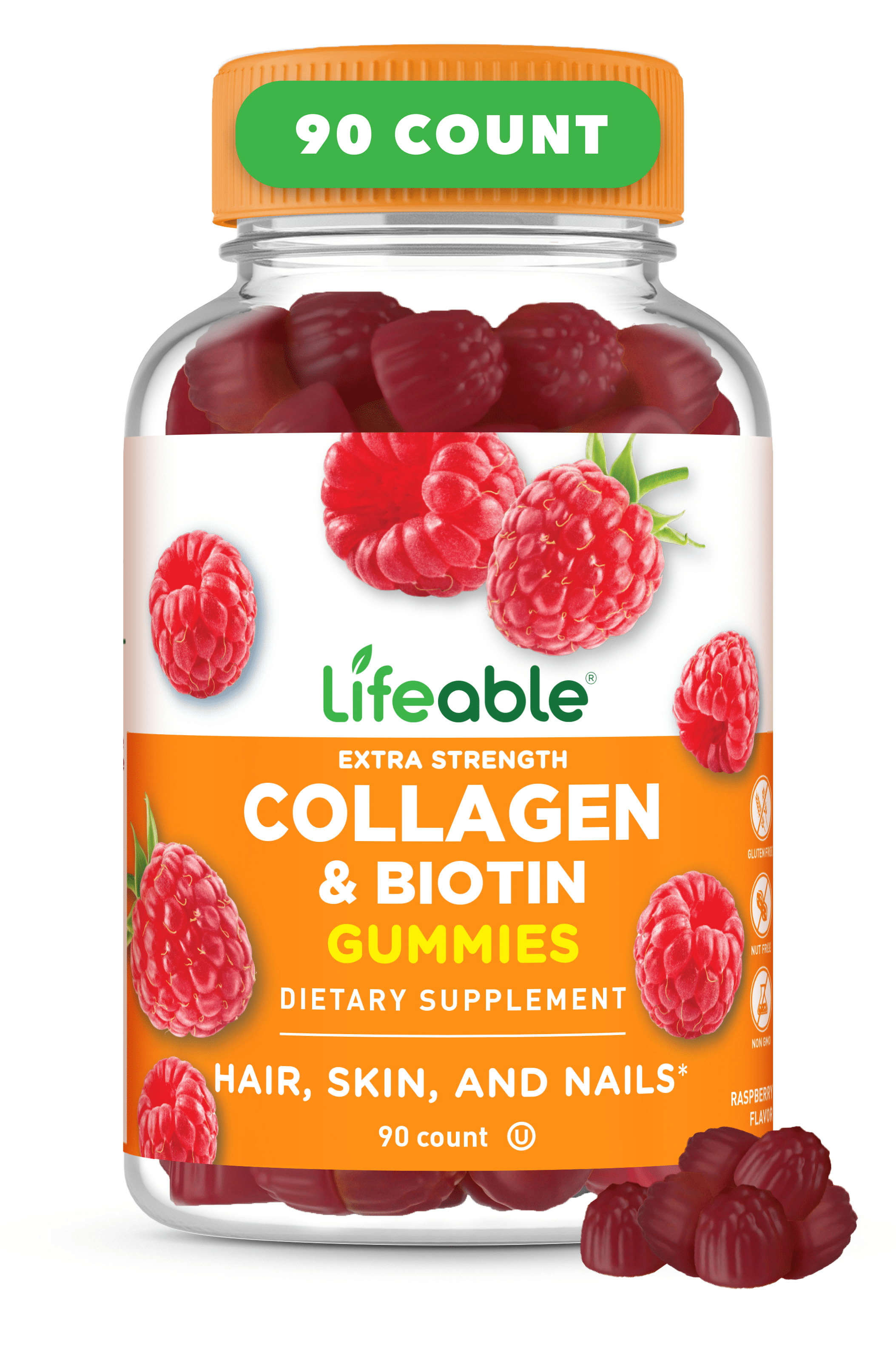 Lifeable Collagen and Biotin - 90 Gummies - Walmart.com