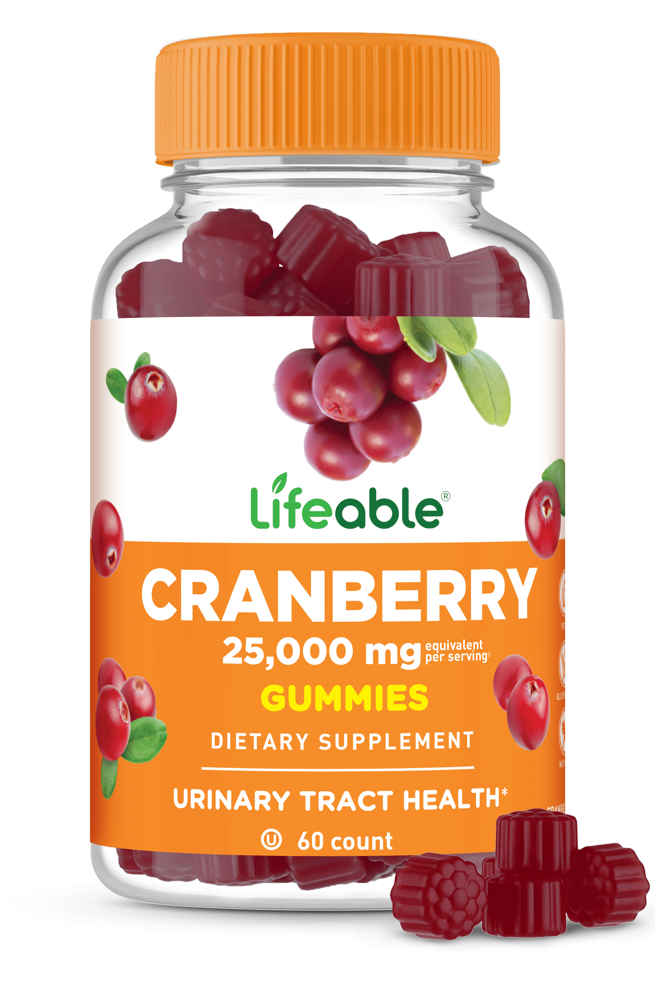 Lifeable Cranberry Gummies for Women | 25000 mg Equivalency | Great ...