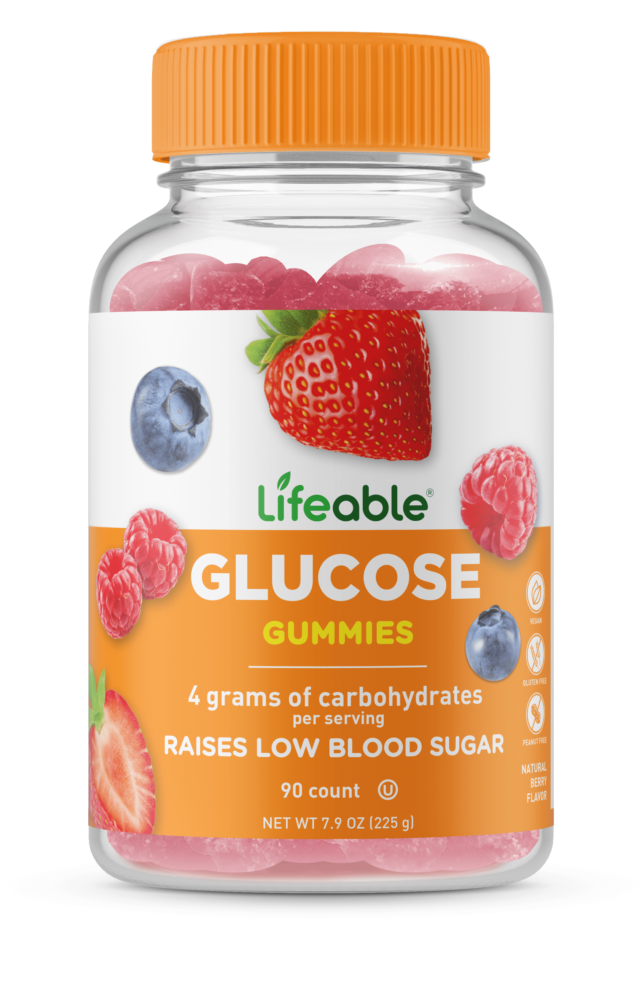Lifeable Glucose Gummies, 90 Gummies, Mixed Berry Flavor - Walmart.com