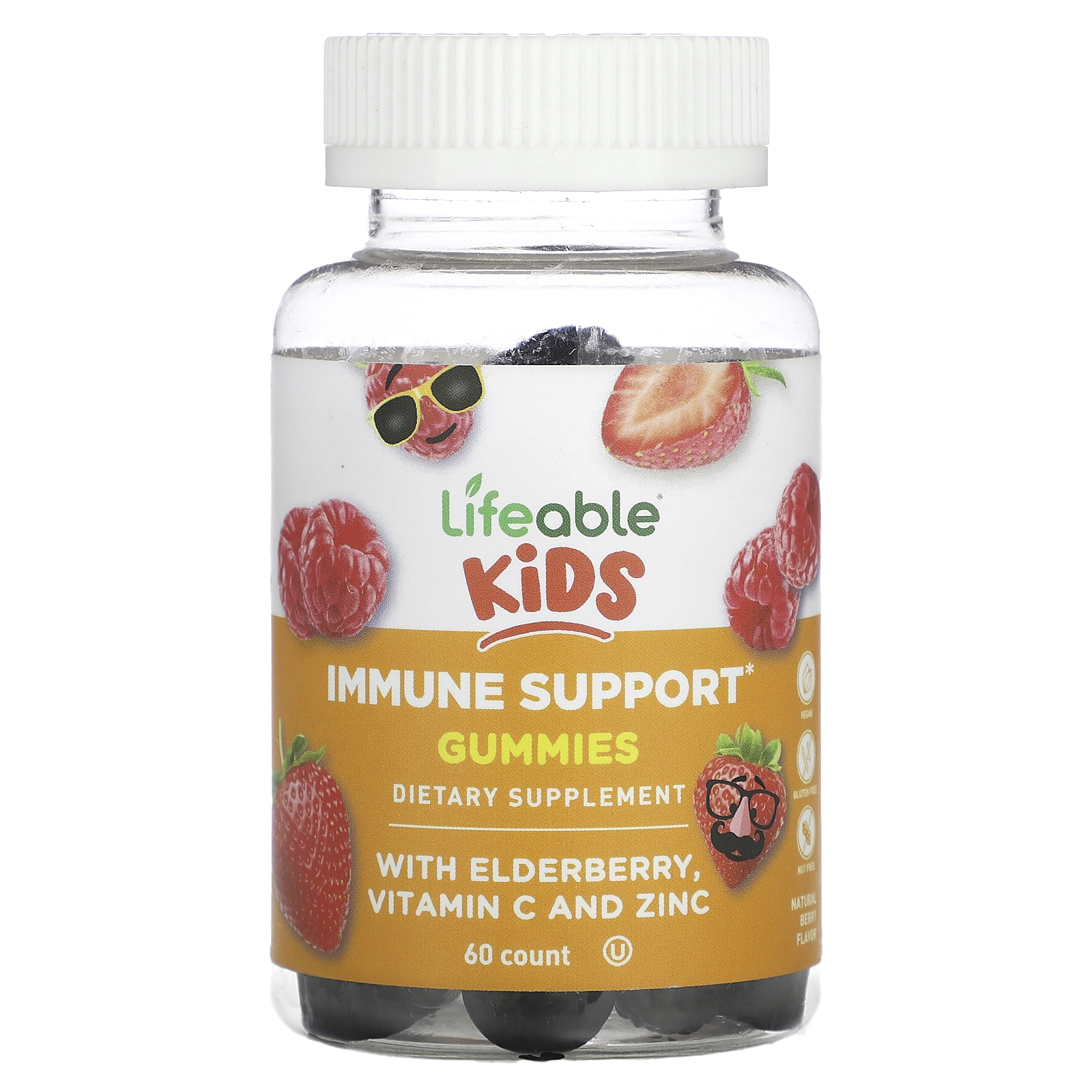 Lifeable Kids Immune Support Gummies Natural Berry 60 Gummies Lifeable Kids Immune Support Gummies Natural Berry 60 Gummies
