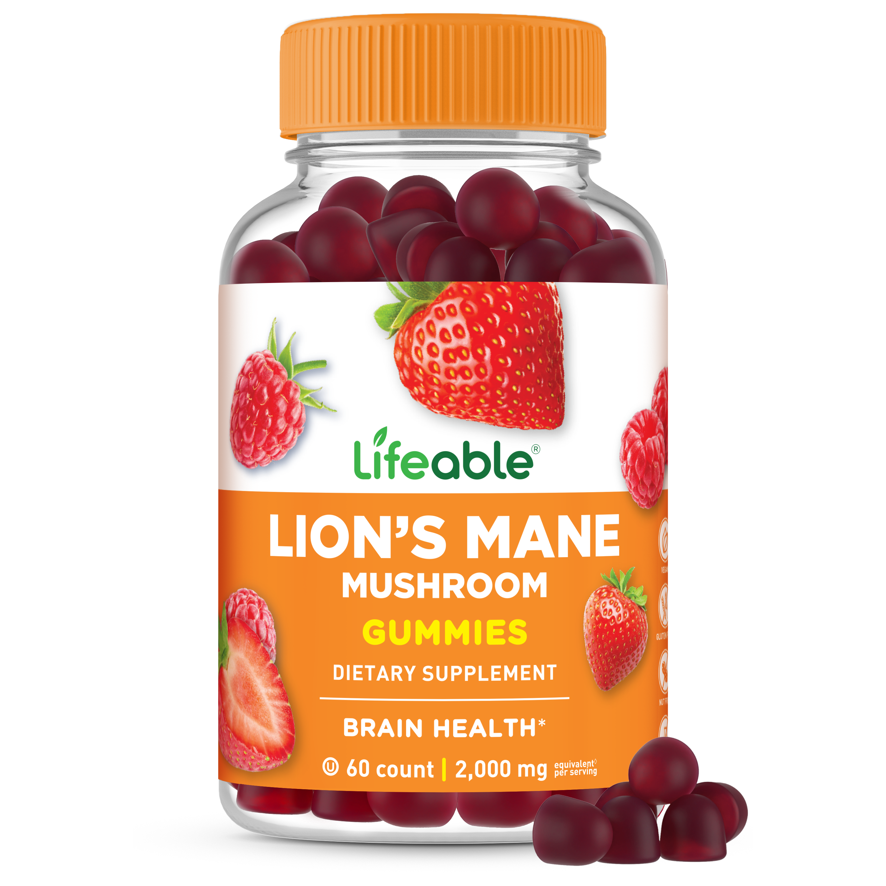 Lifeable Lions Mane Gummies for Adults | Great Tasting Lions Mane ...