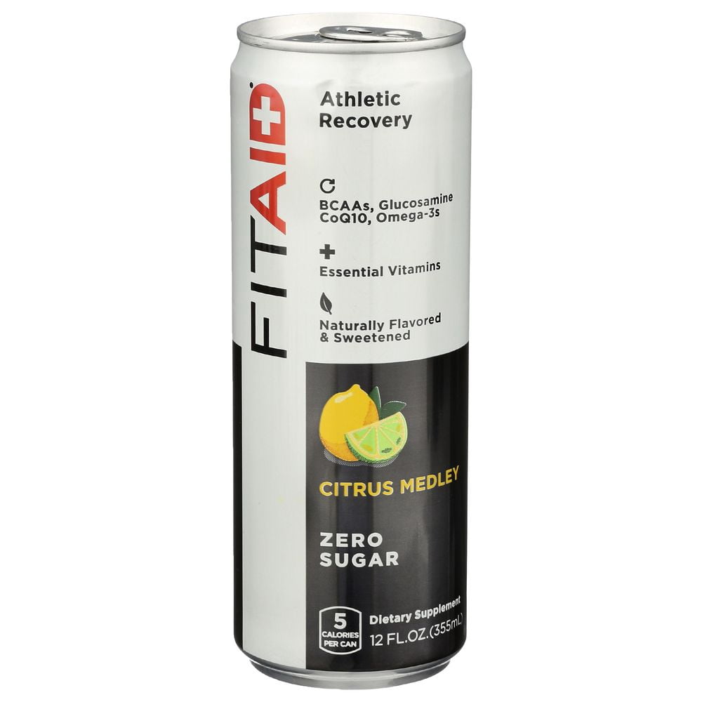Lifeaid FitAid Recover Zero Sugar Citrus Medley Beverage, 12 Fluid ...