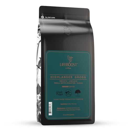 Lifeboost Highlander Grogg Coffee Ground - Low Acid Single Origin USDA ...