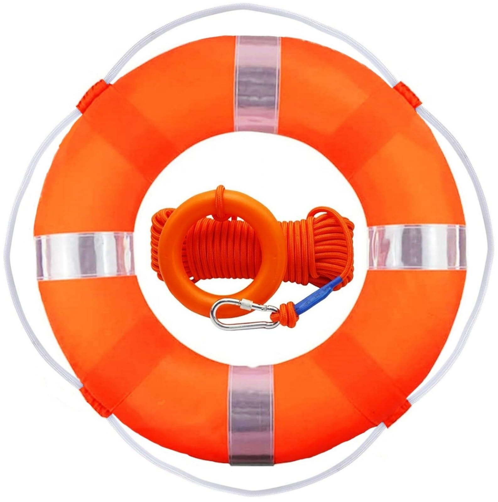 Lifebuoy Set 20Inch Life Preserver Ring and Water Floating Lifesaving ...