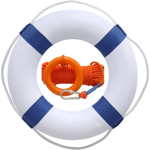 Lifebuoy Set Life Preserver Ring and Water Floating Lifesaving Rope ...