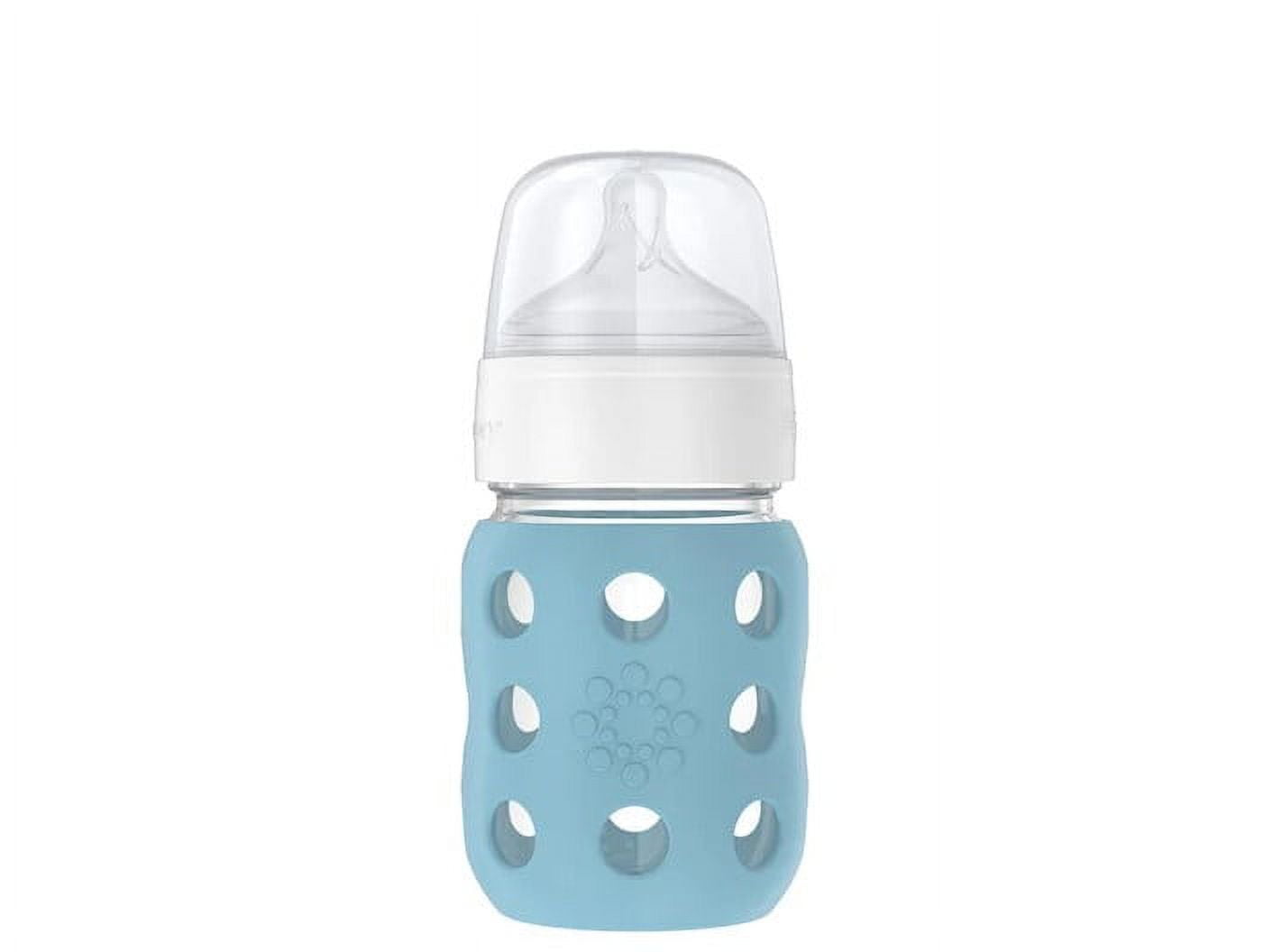 Lifefactory 8oz Glass Baby Bottle - Denim (Blue) - Walmart.com