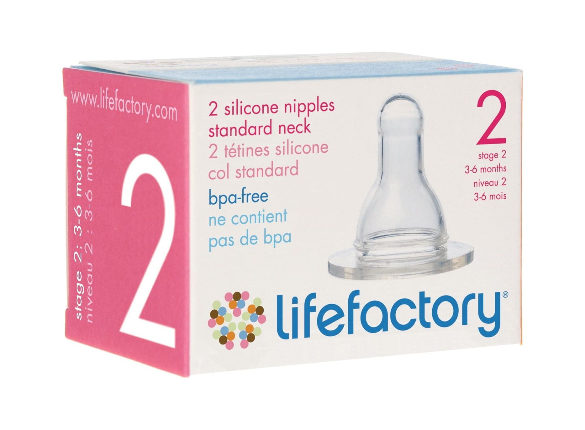Lifefactory Medical-grade Silicone Nipple, 3-6M, Stage 2, 2 Ct - Walmart.com