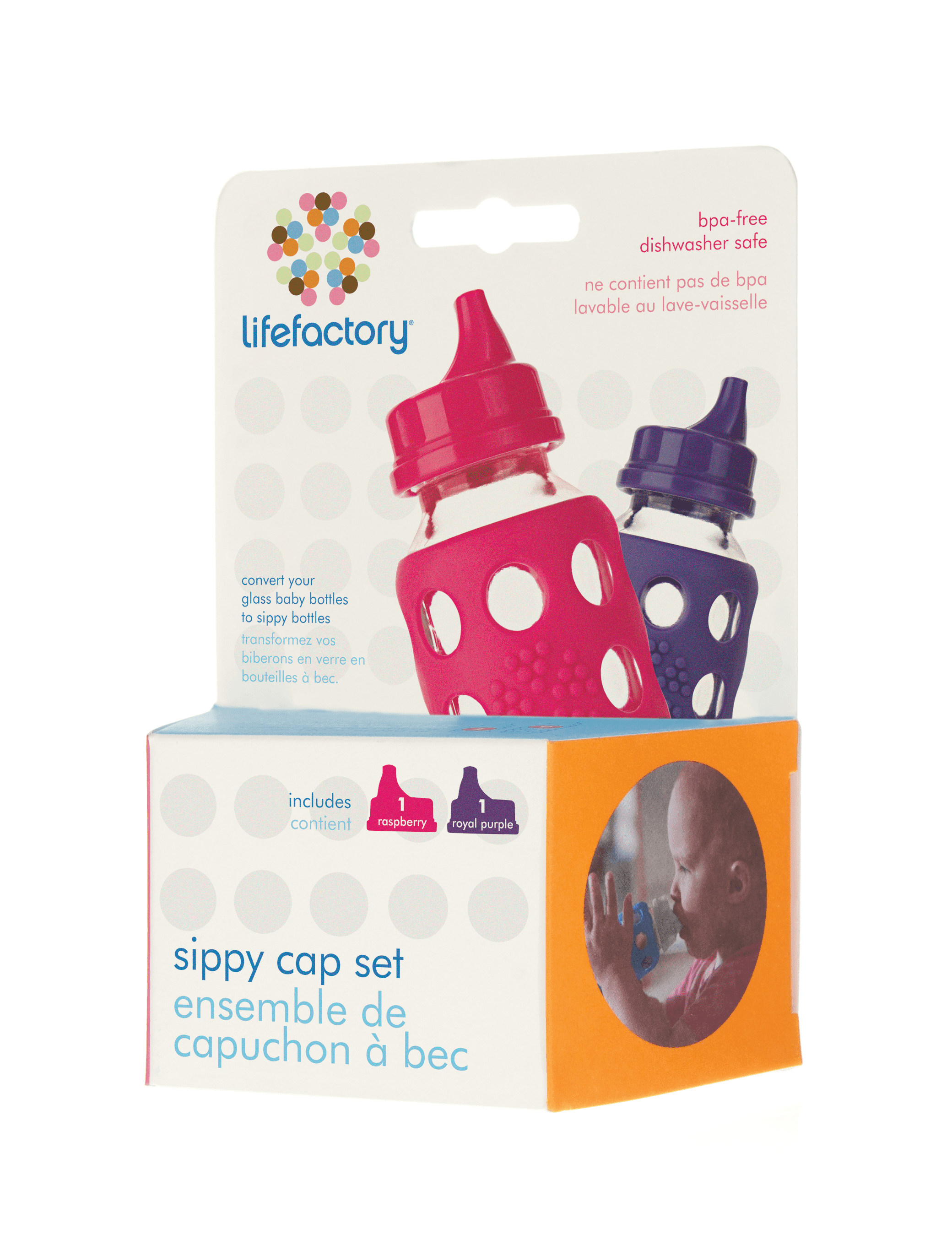 Lifefactory Sippy Caps, Raspberry Red & Royal Purple, 2 Ct - Walmart.com