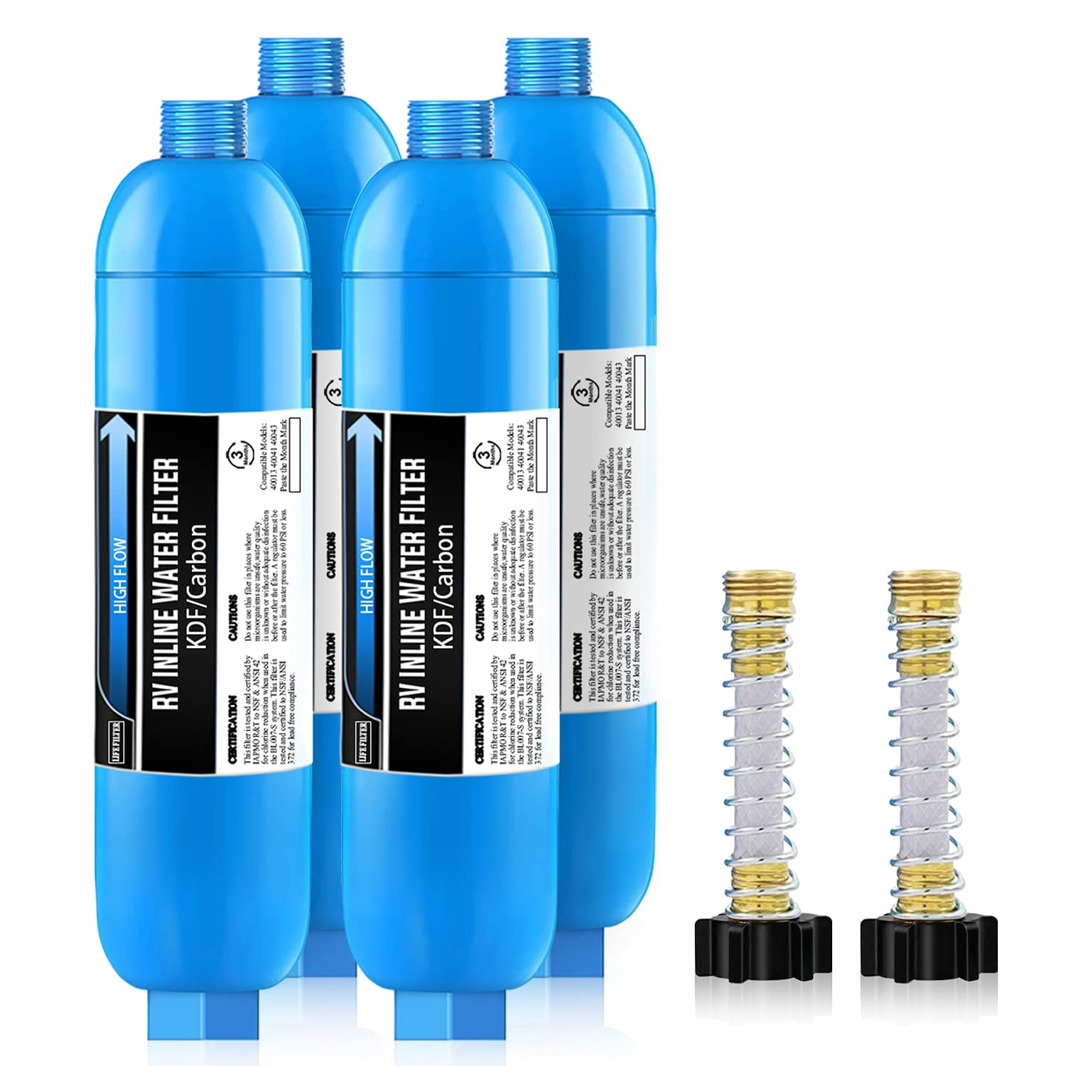 Lifefilter RV Inline Water Filter with 2 Flexible Hose Protector ...