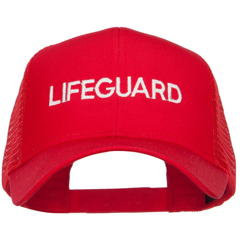 Lifeguard Embroidered Mesh Cap - Red OSFM - Walmart.com