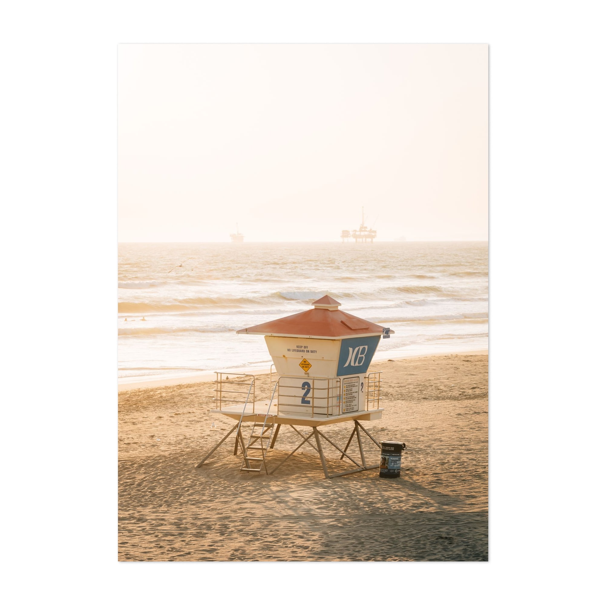 Lifeguard, HB - Huntington Beach California Photography Unframed Wall ...