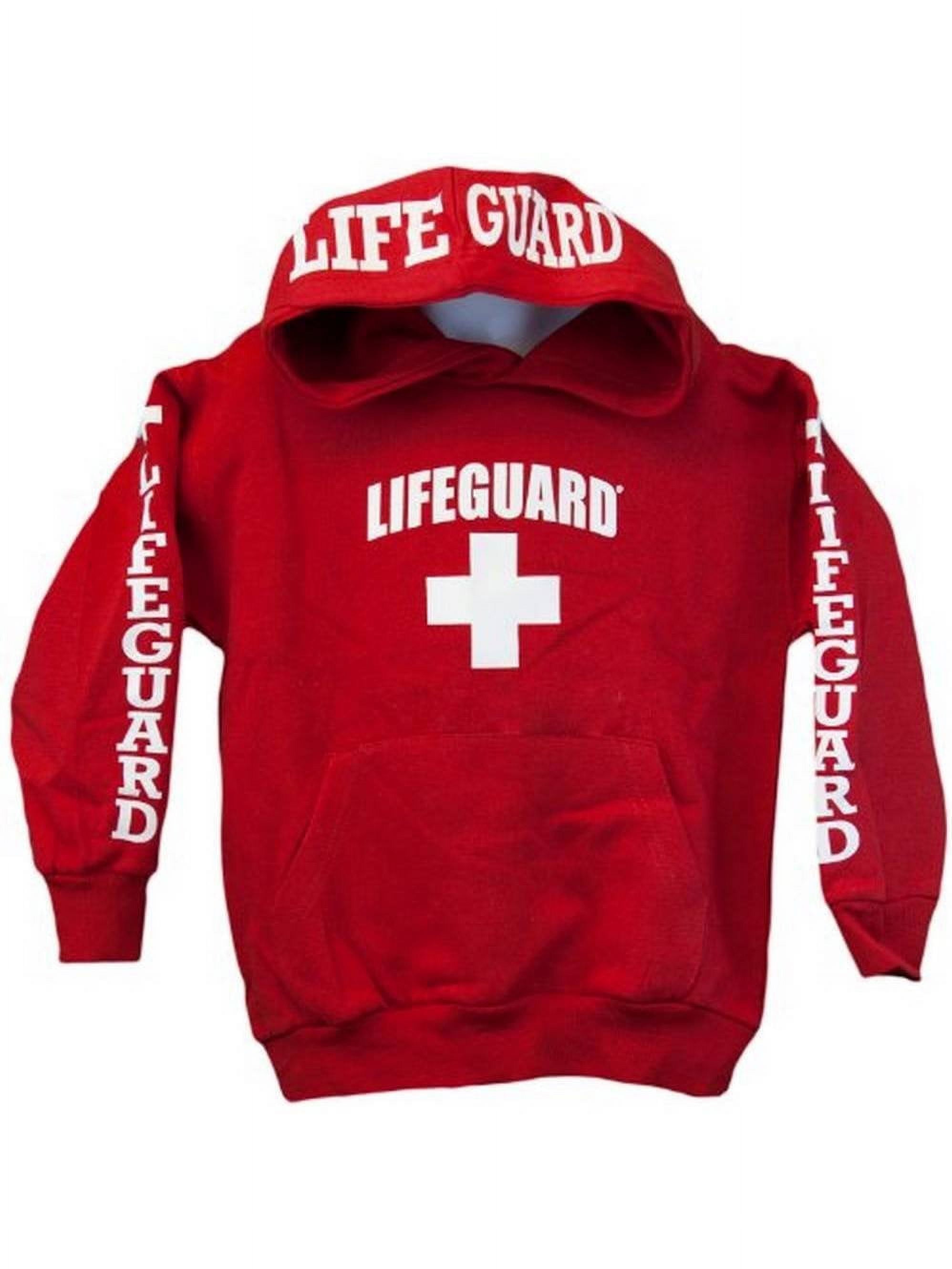 Lifeguard Hoodie Kids Life Guard Sweatshirt Red Small (6-8) - Walmart.com