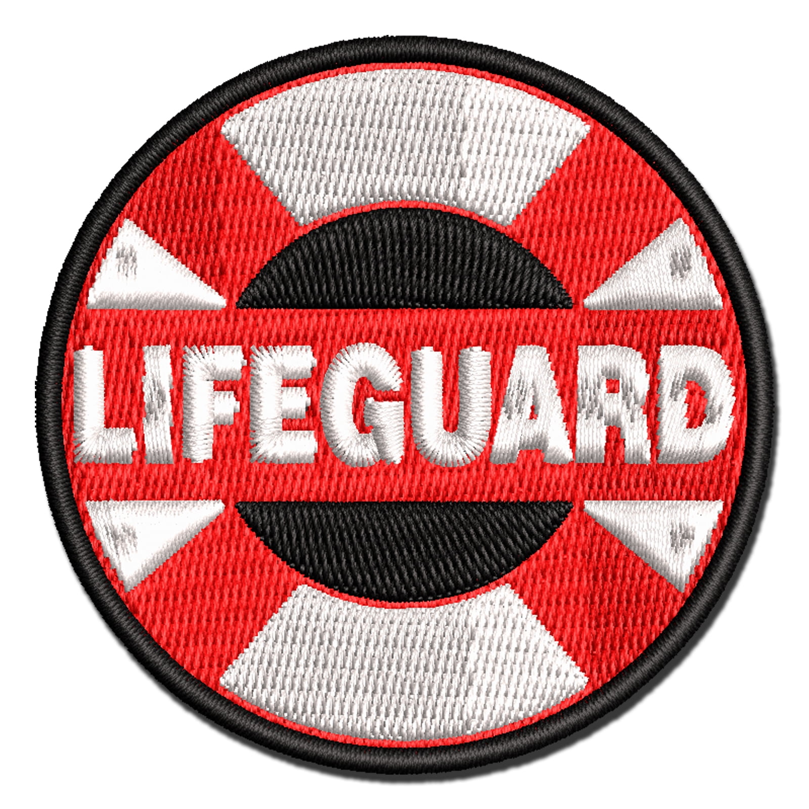 Lifeguard Lifesaver Buoy Applique Multi-Color Embroidered Hook & Loop ...
