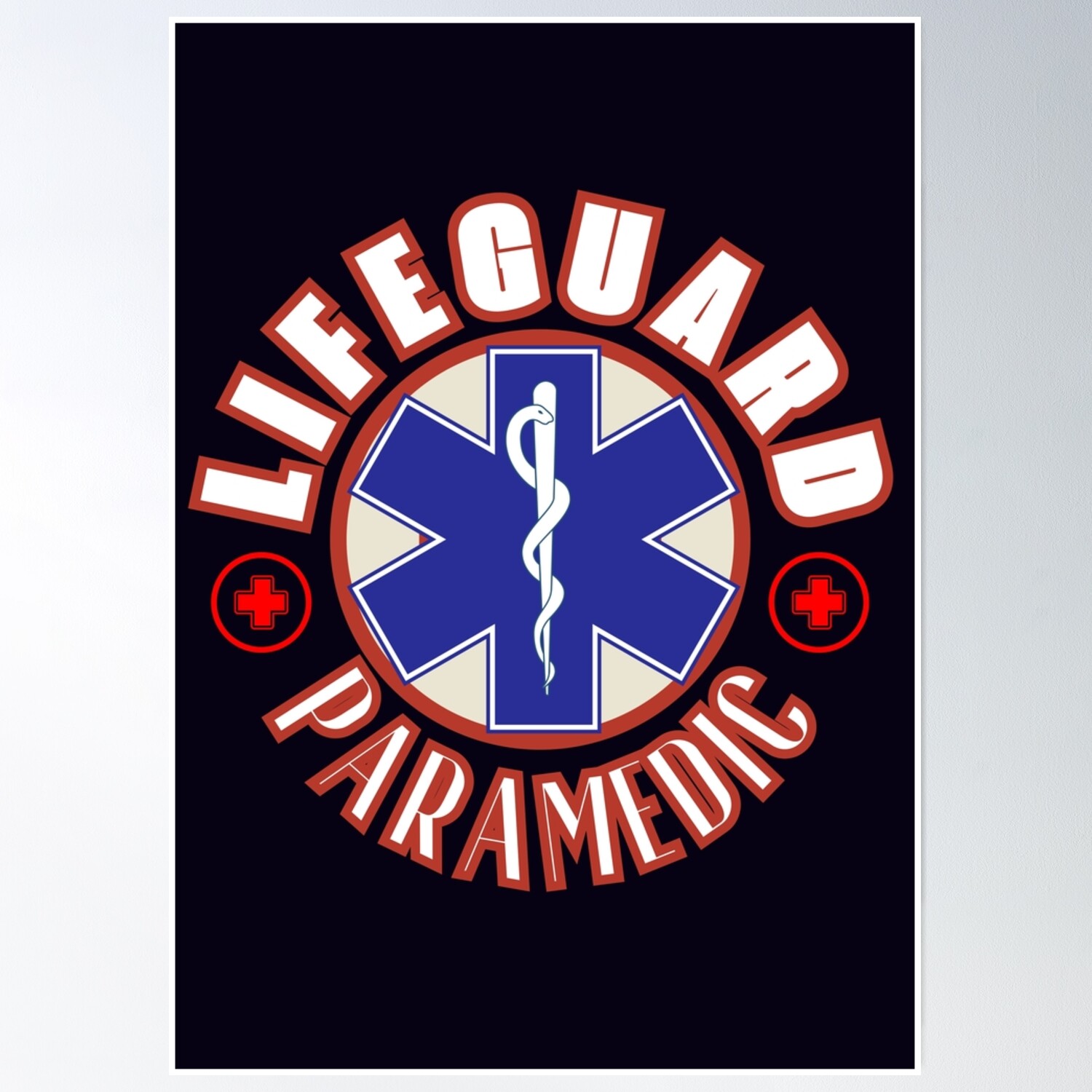 Lifeguard Paramedic Poster Wall Art, Modern Wall Decor, 24x36 UNFRAMED ...